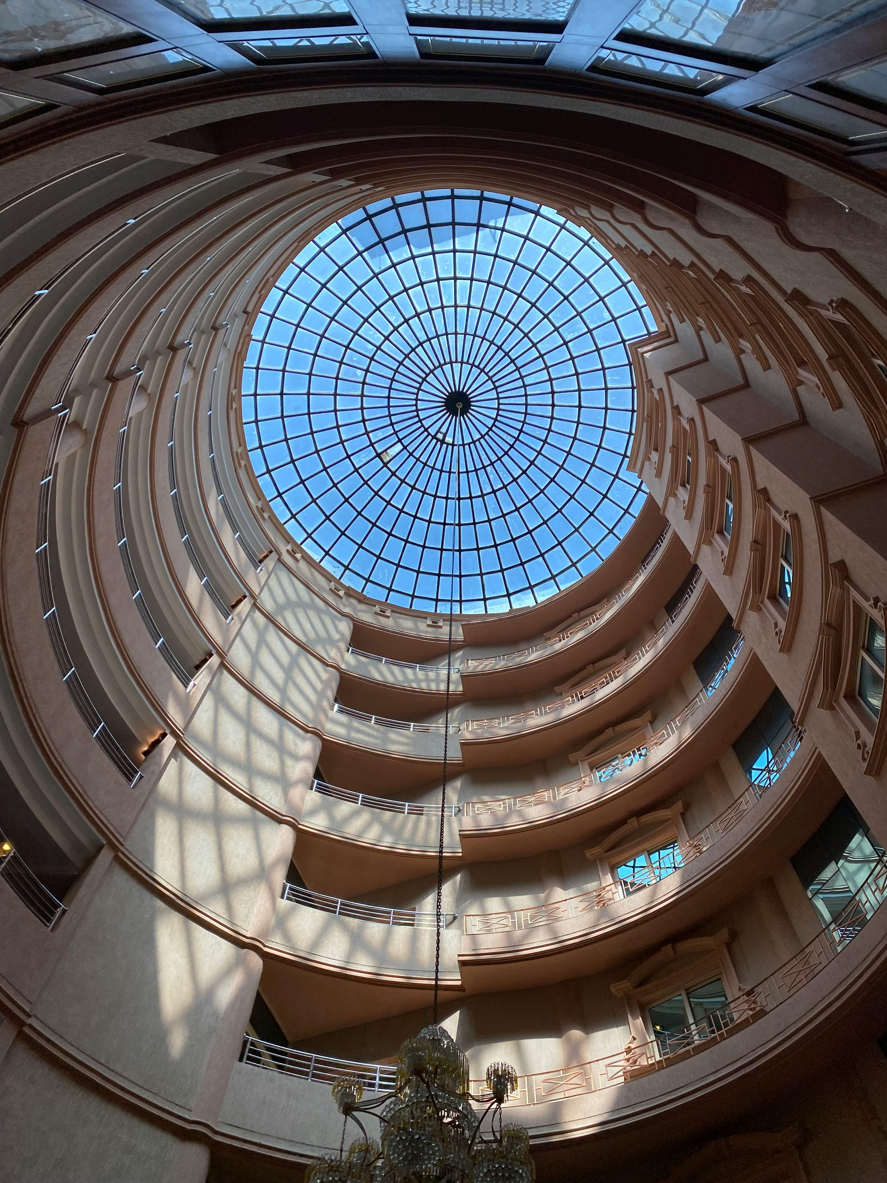 Round Glass Ceiling of Residential Building · Free Stock Photo