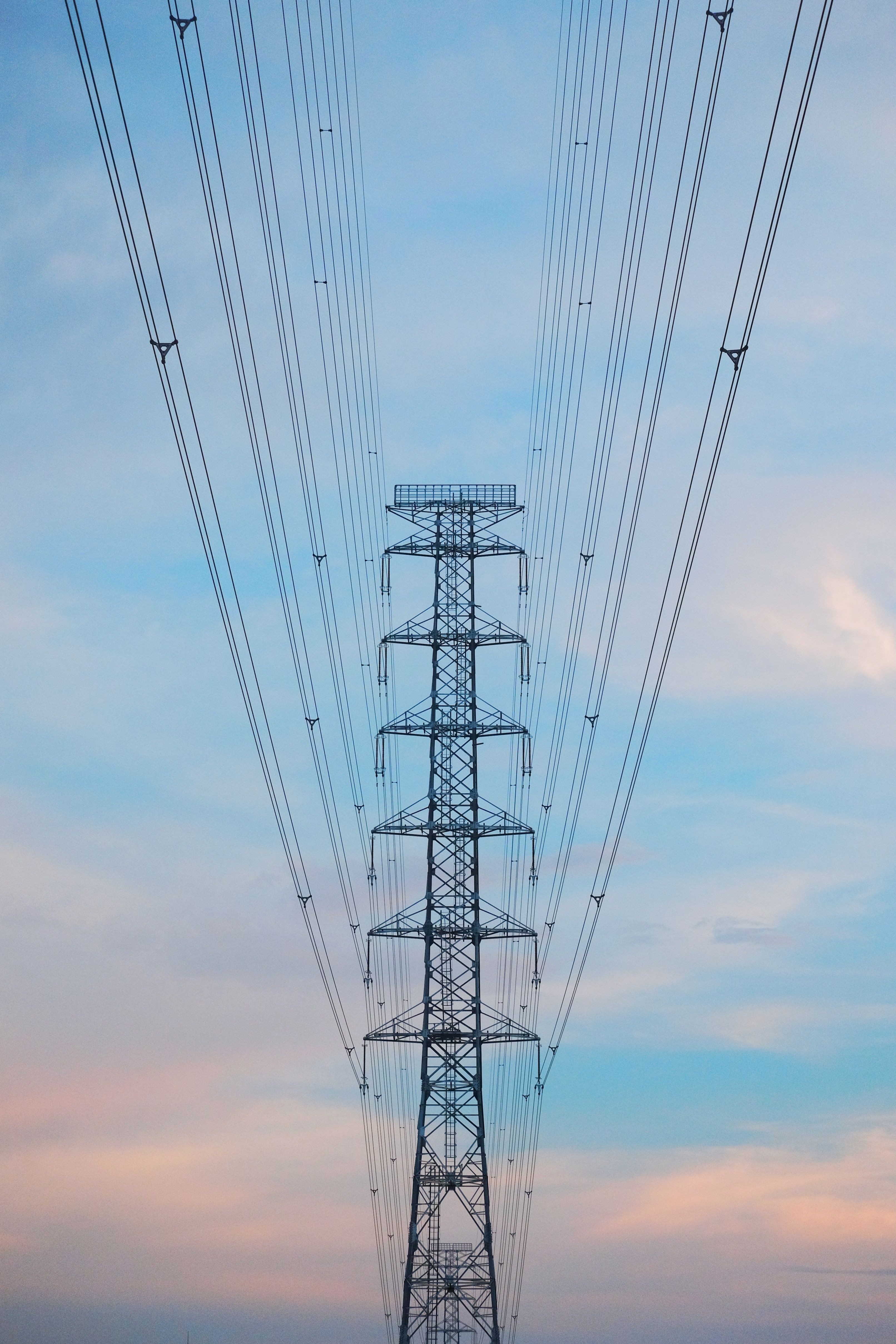 Field Road and Electricity Towers · Free Stock Photo
