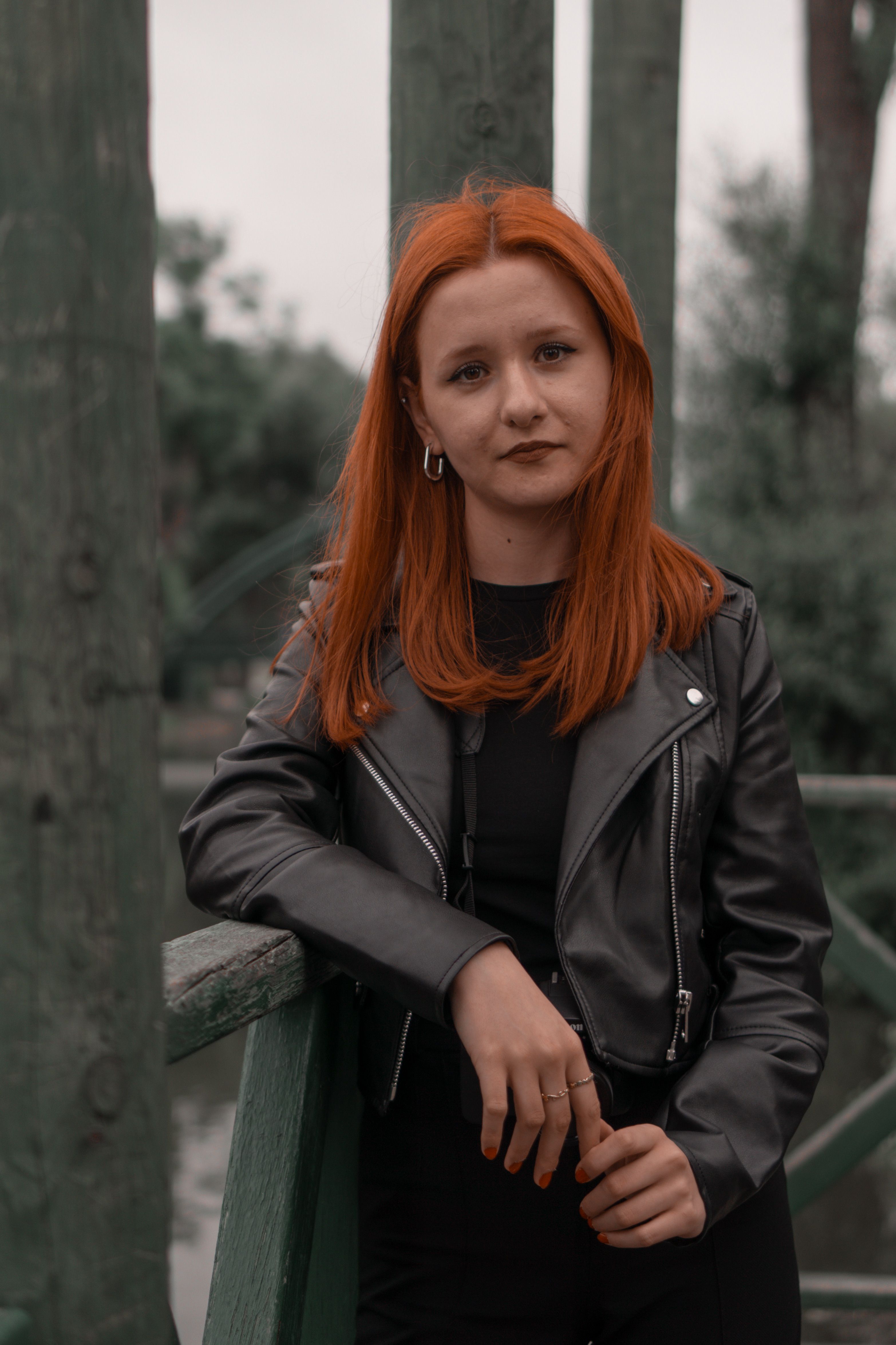 Portrait of a Ginger Woman in Forest · Free Stock Photo