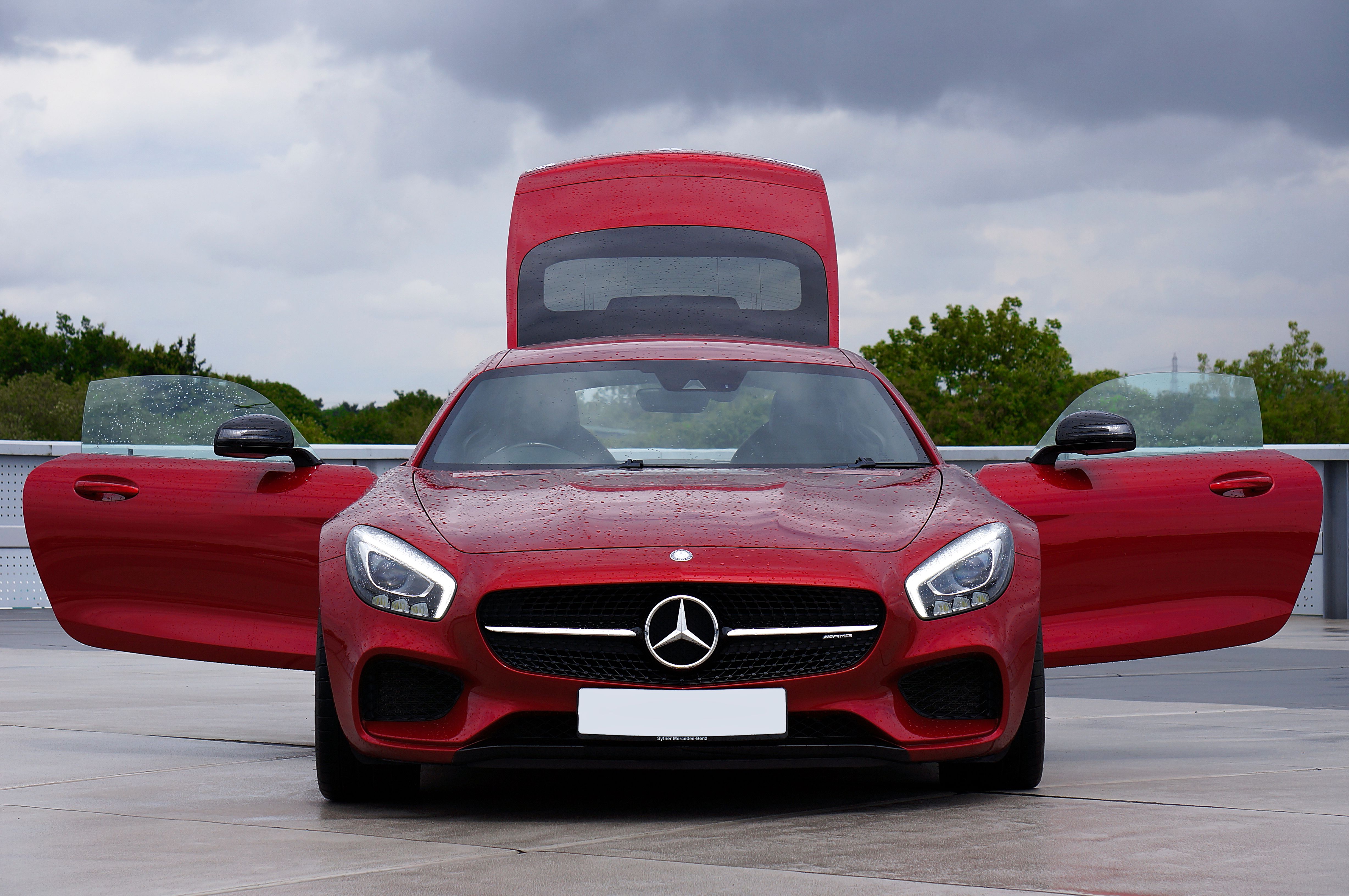 Red Mercedes Benz GTS · Free Stock Photo