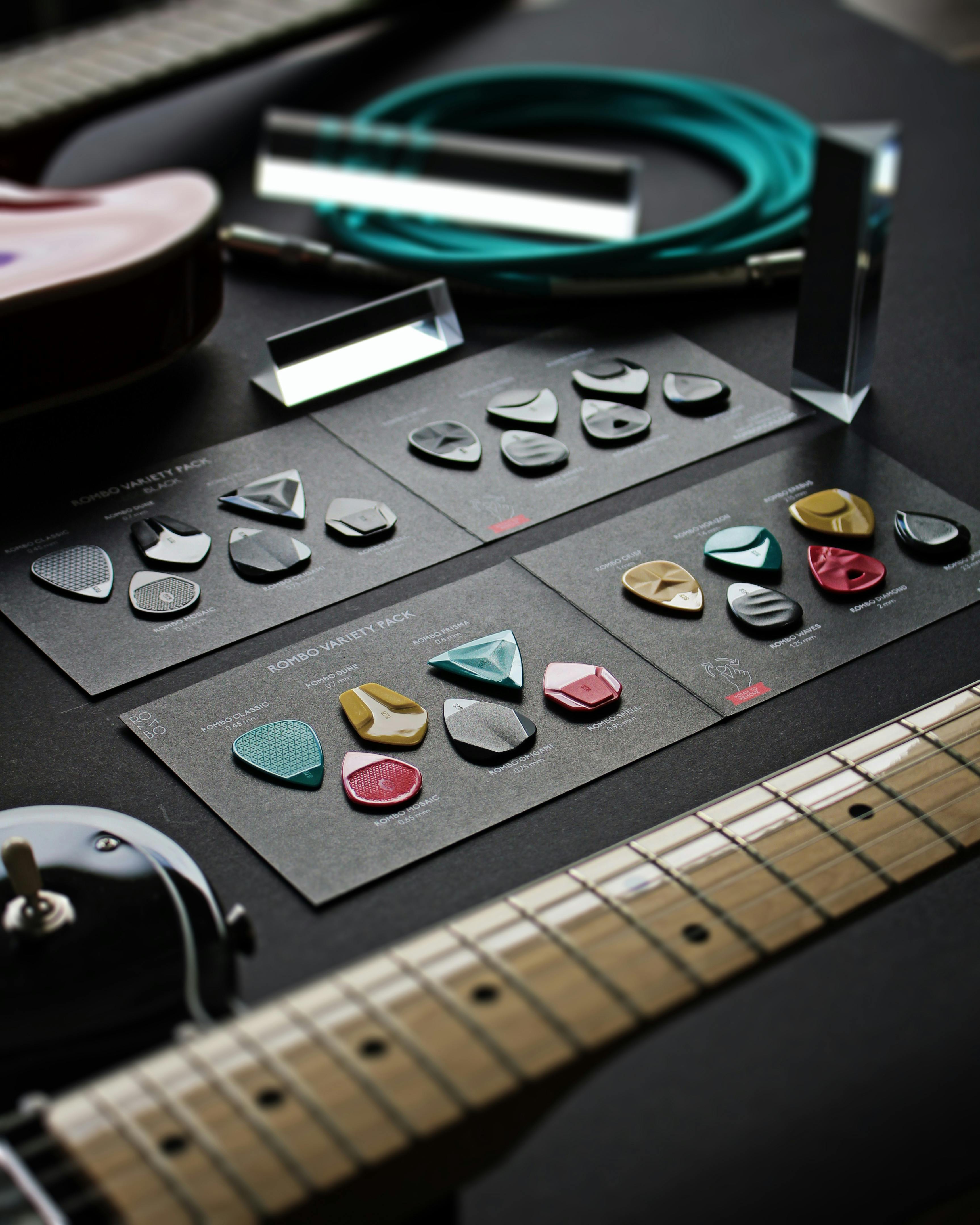 Choice of Rombo Design Guitar Picks · Free Stock Photo