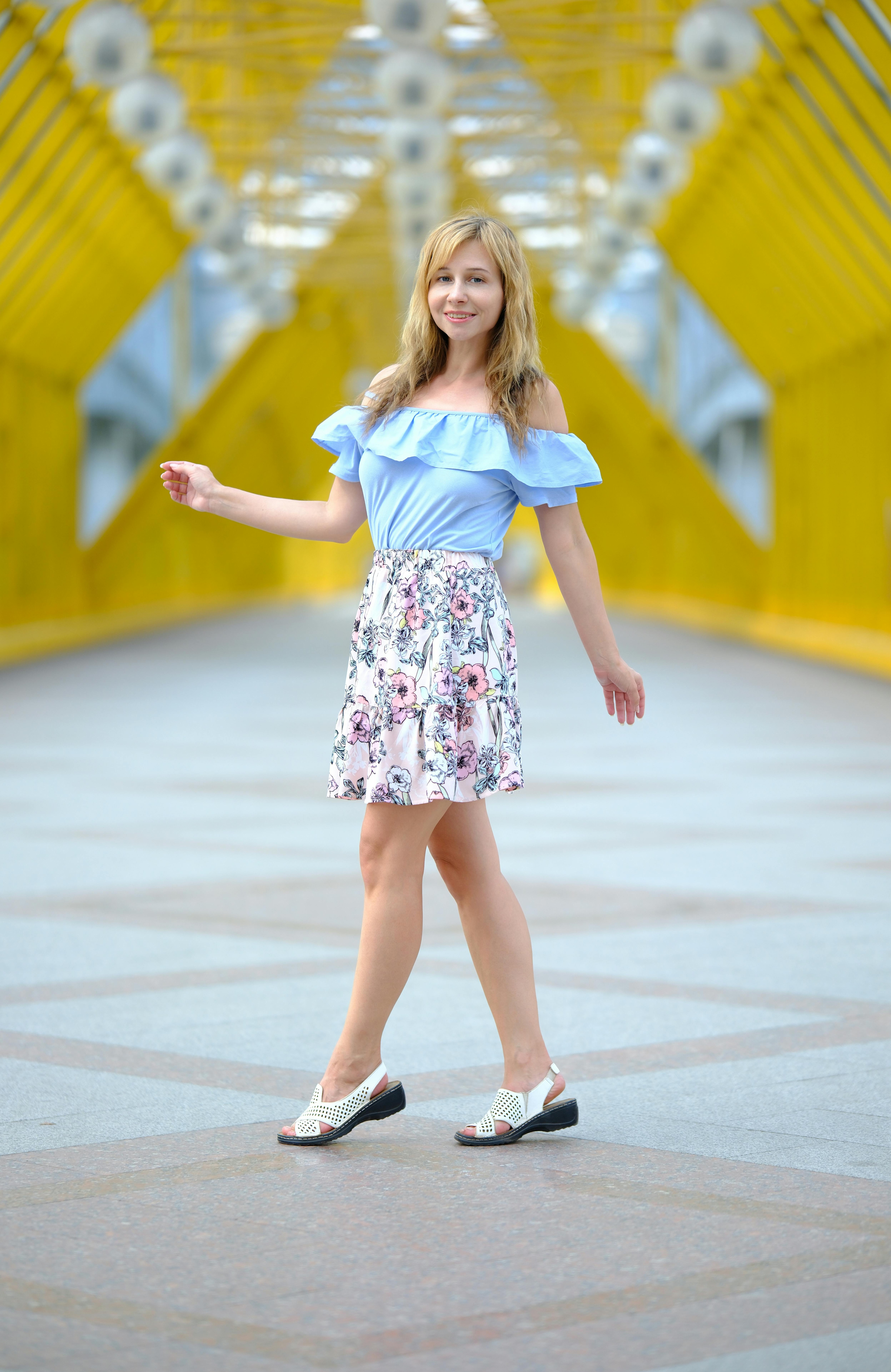 Woman Posing in Skirt · Free Stock Photo