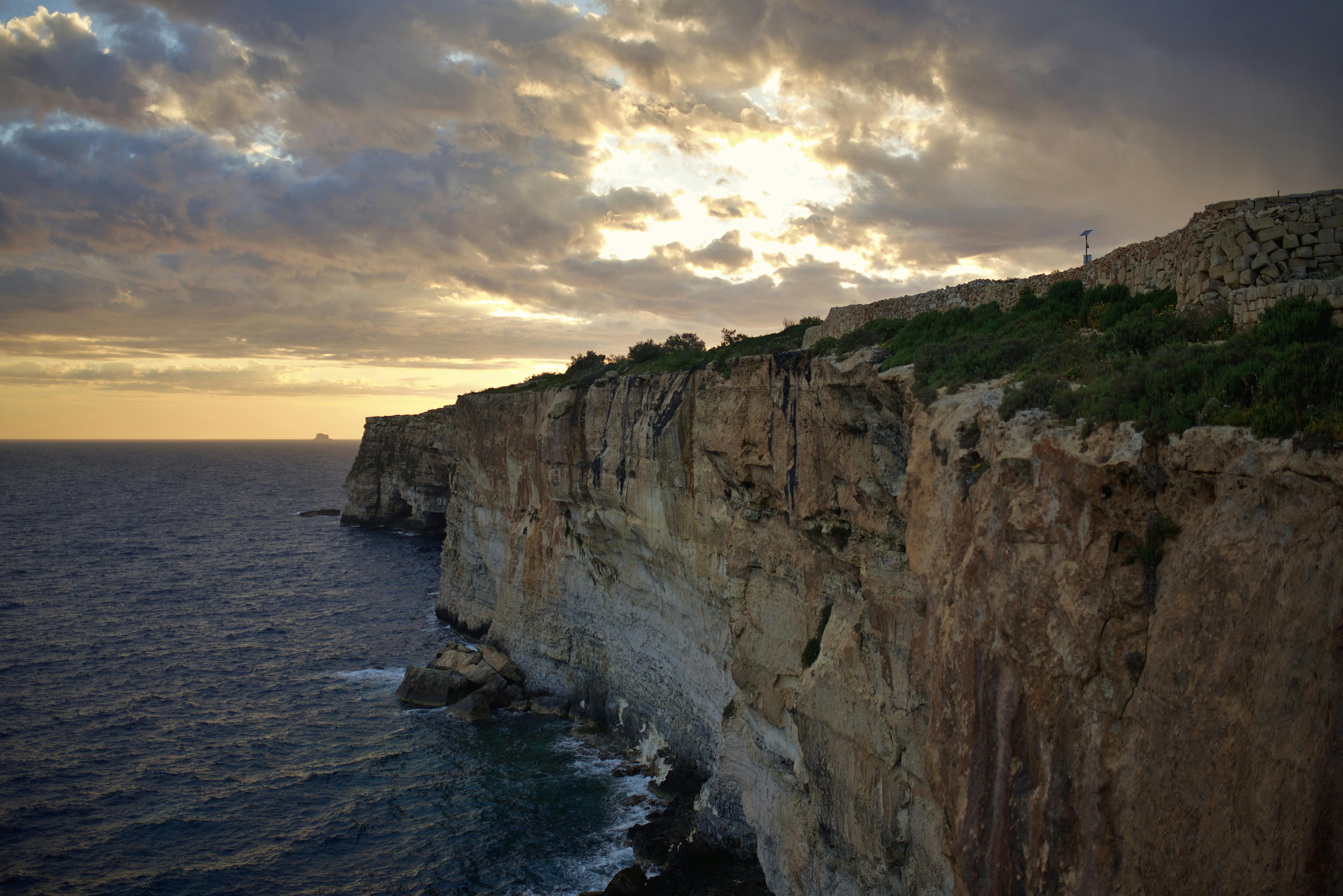 Cliff on Malta at Dusk · Free Stock Photo