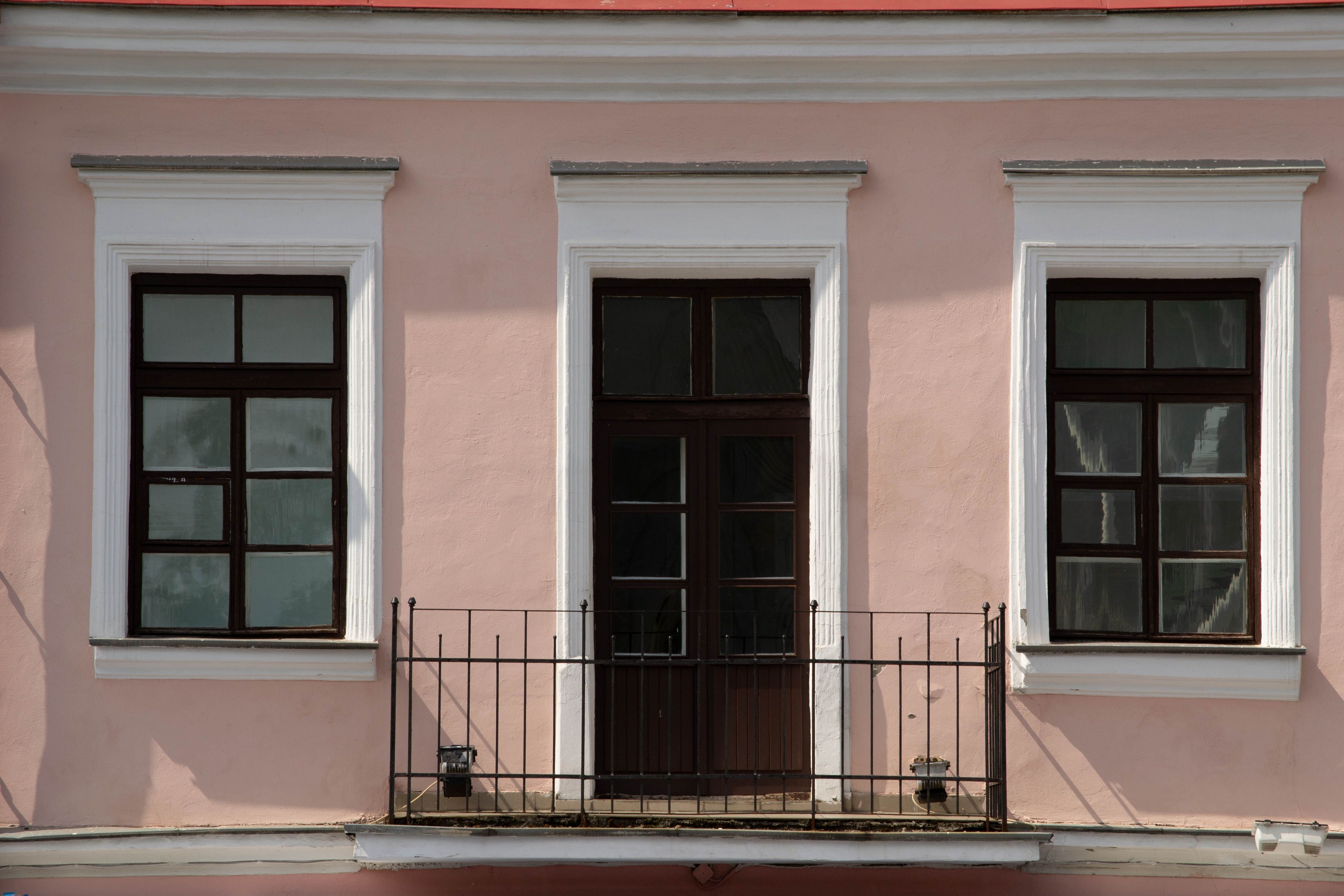 Pink Facade of a Residential Building · Free Stock Photo
