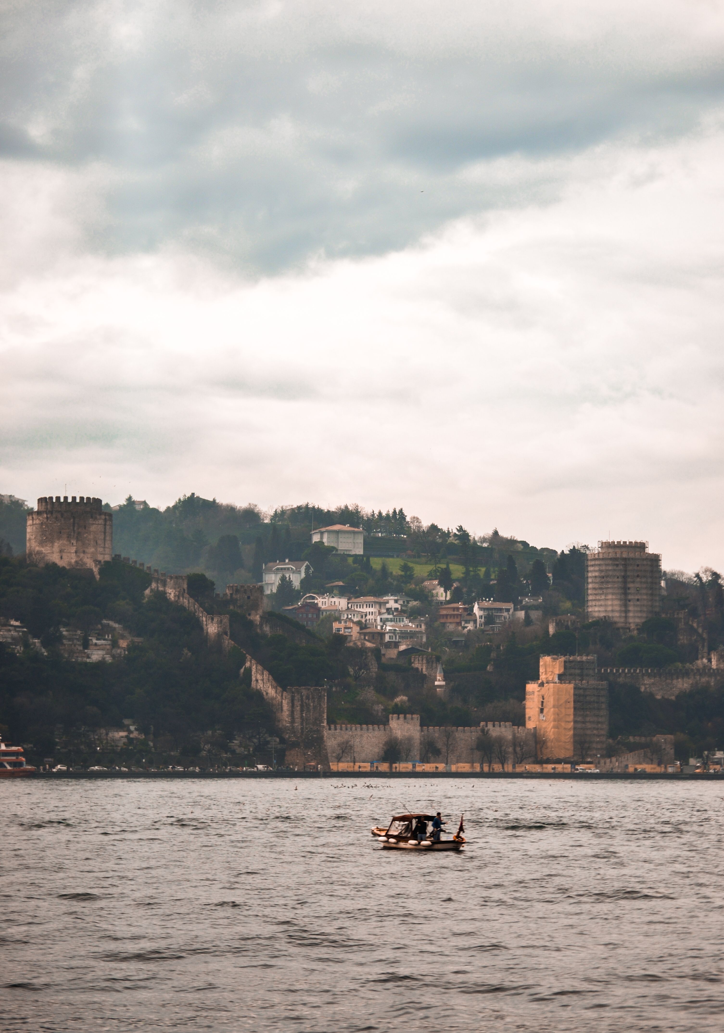 Castle Walls and Towers on Sea Coast in Istanbul · Free Stock Photo