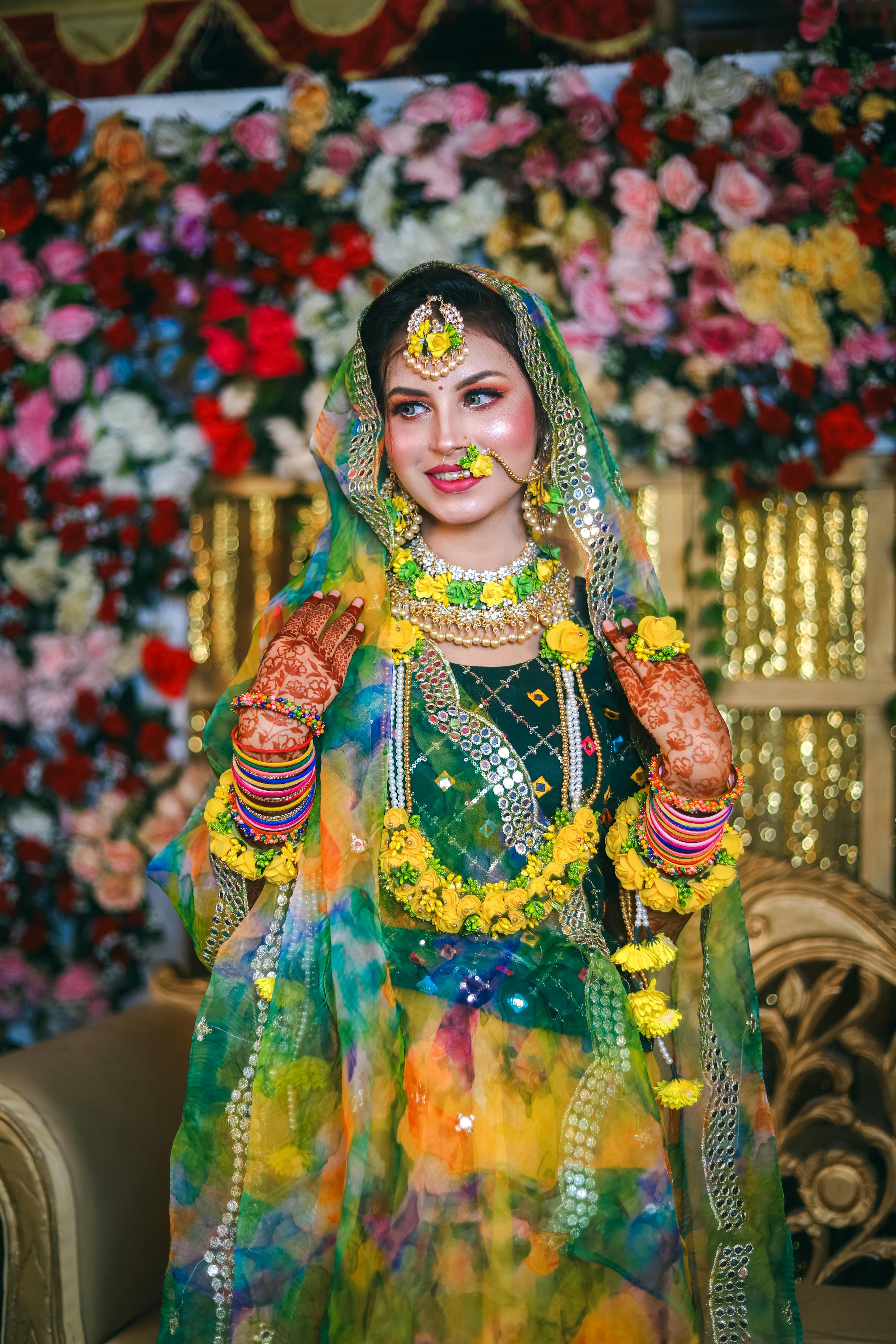 Woman in Traditional, Decorated Clothing · Free Stock Photo