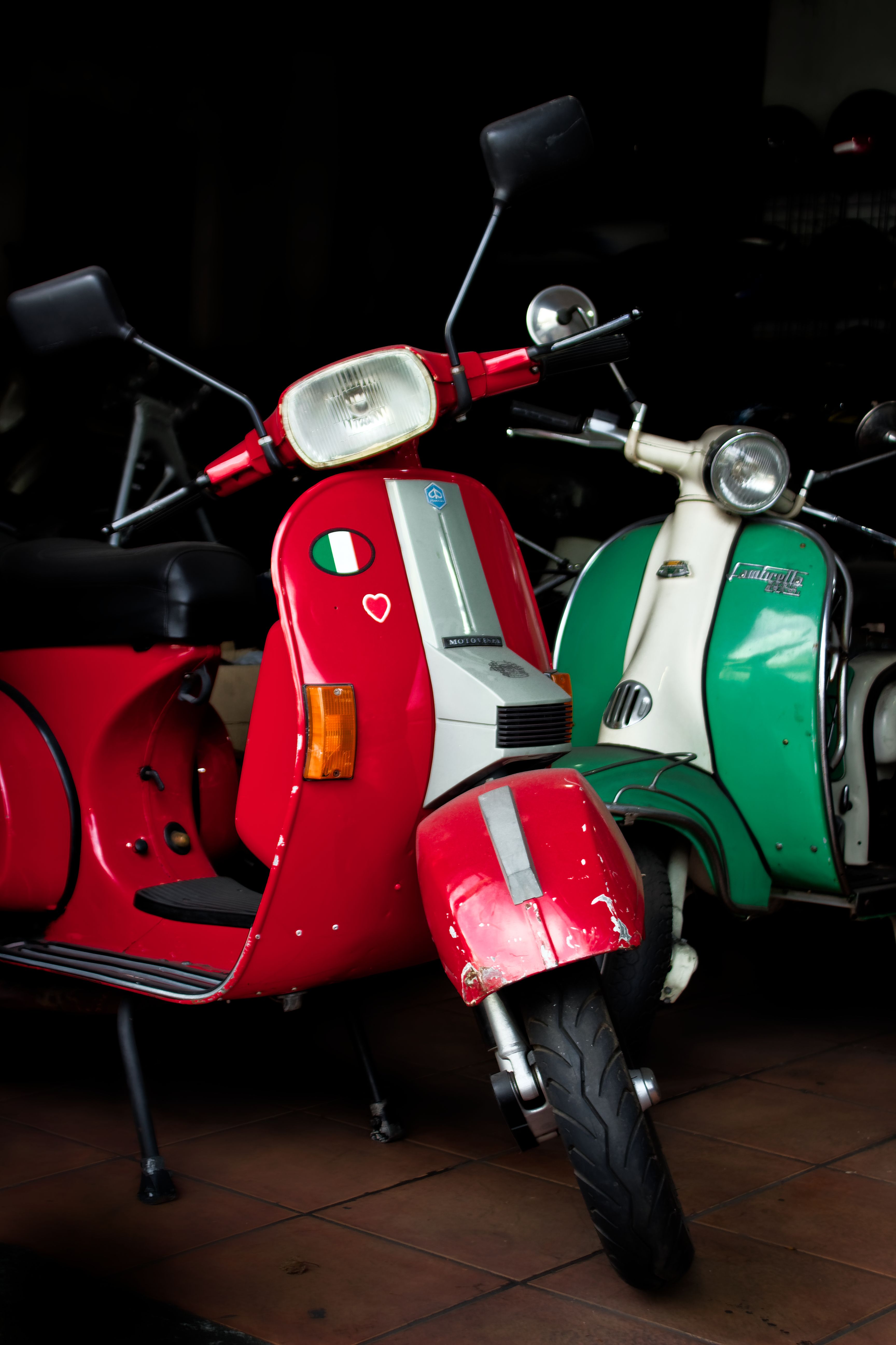 Two Retro Scooters · Free Stock Photo