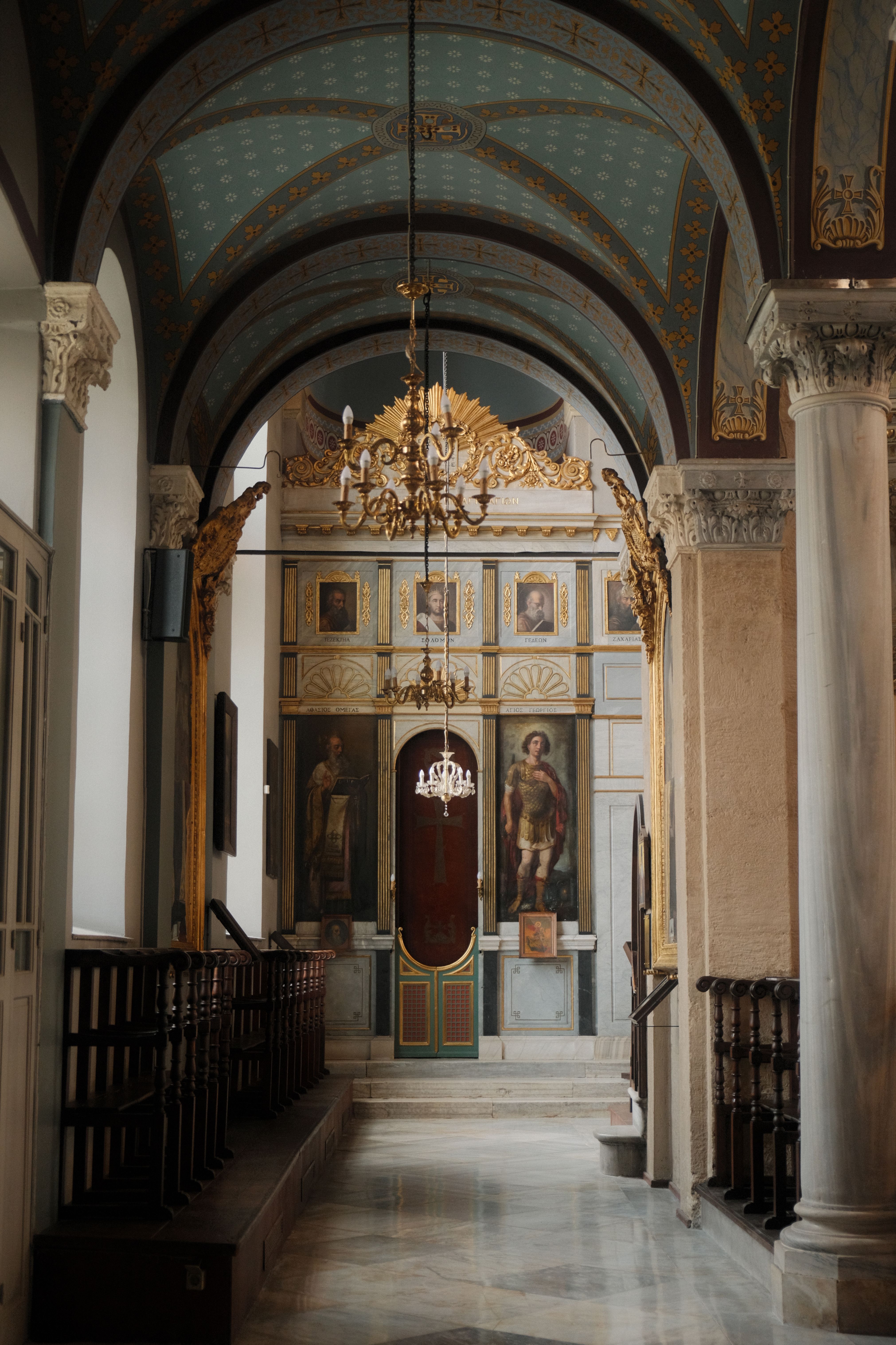 Side Aisle of Hagia Triada Greek Orthodox Church · Free Stock Photo