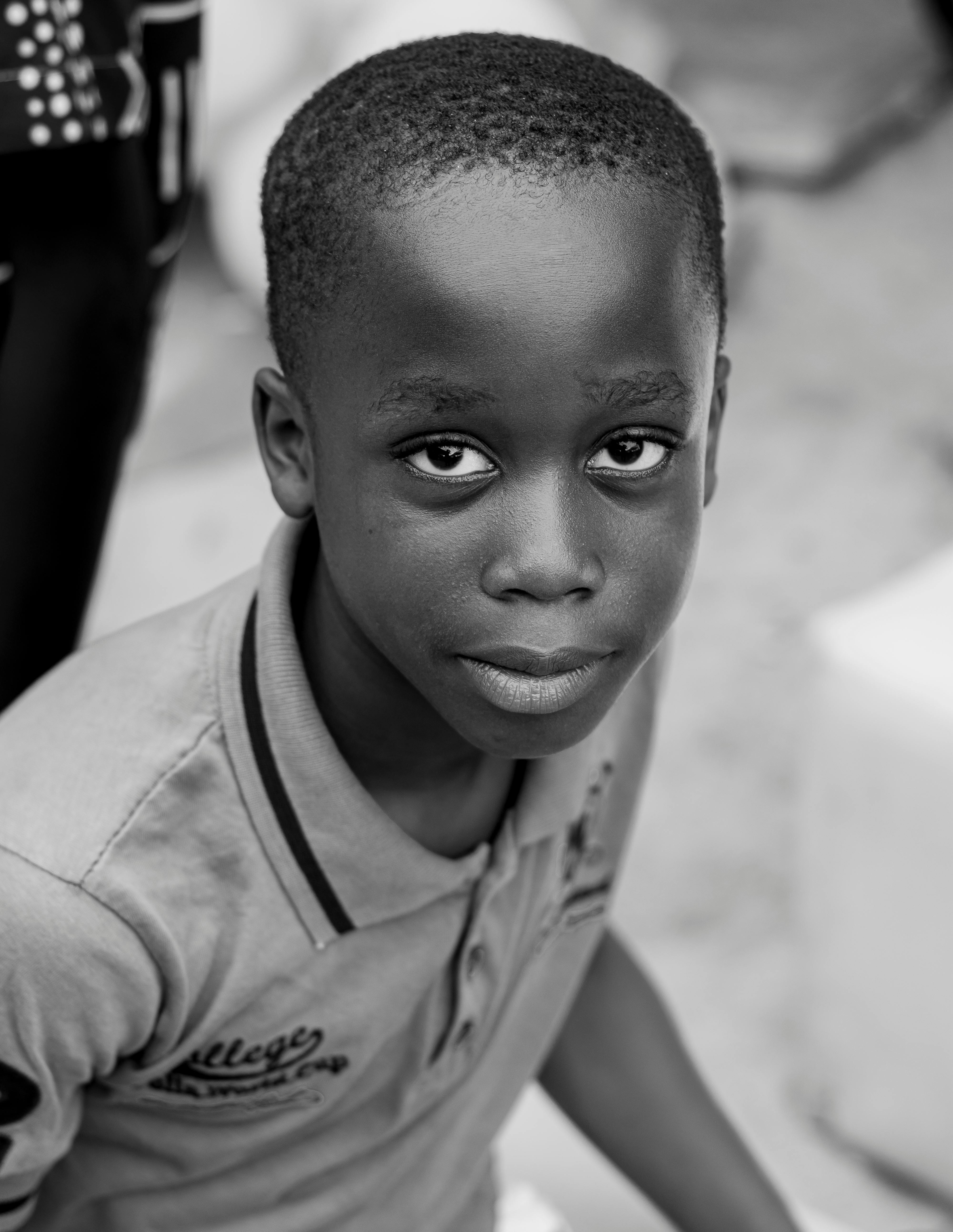 Portrait of Cute Black Boy · Free Stock Photo