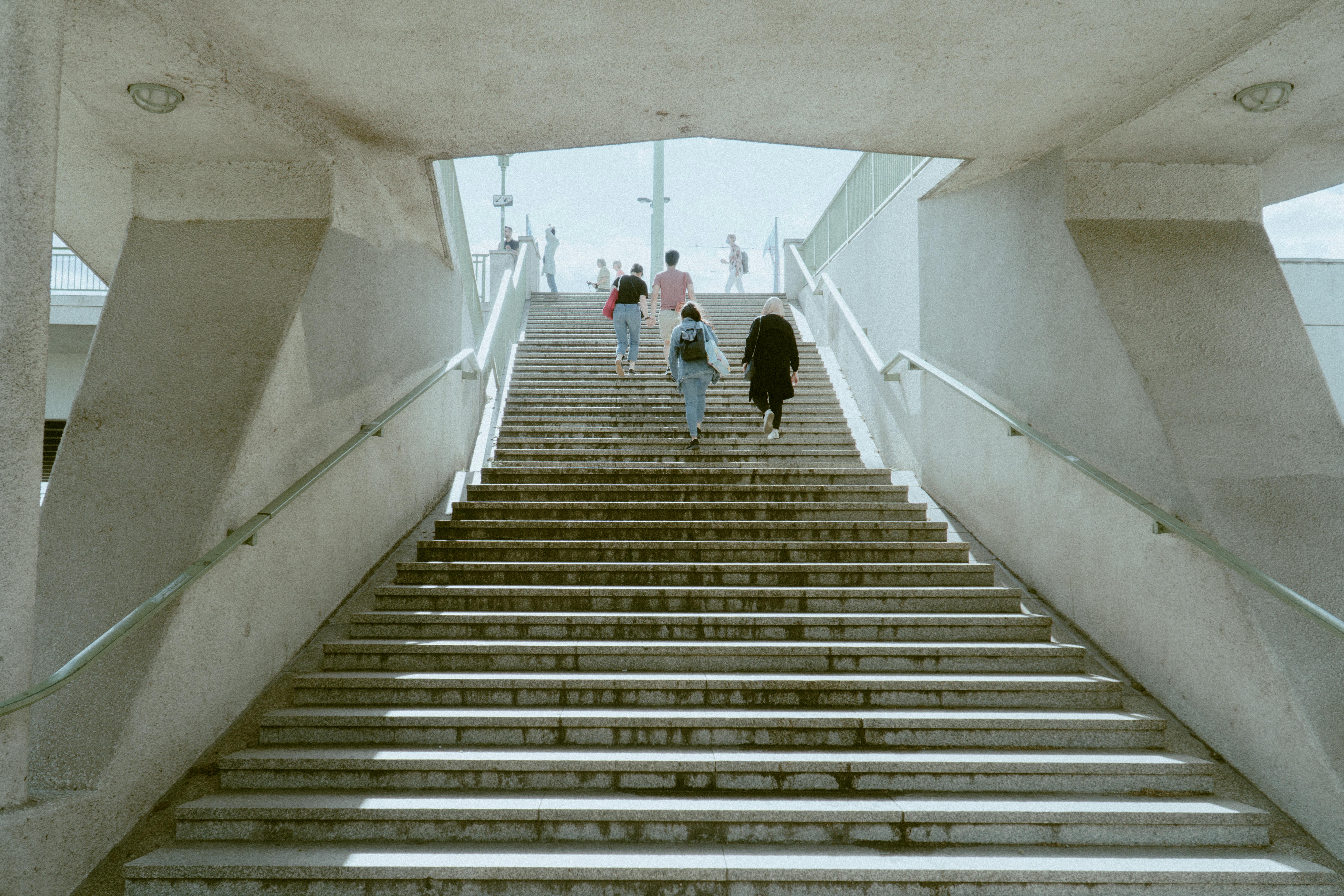 People Walking Upstairs · Free Stock Photo