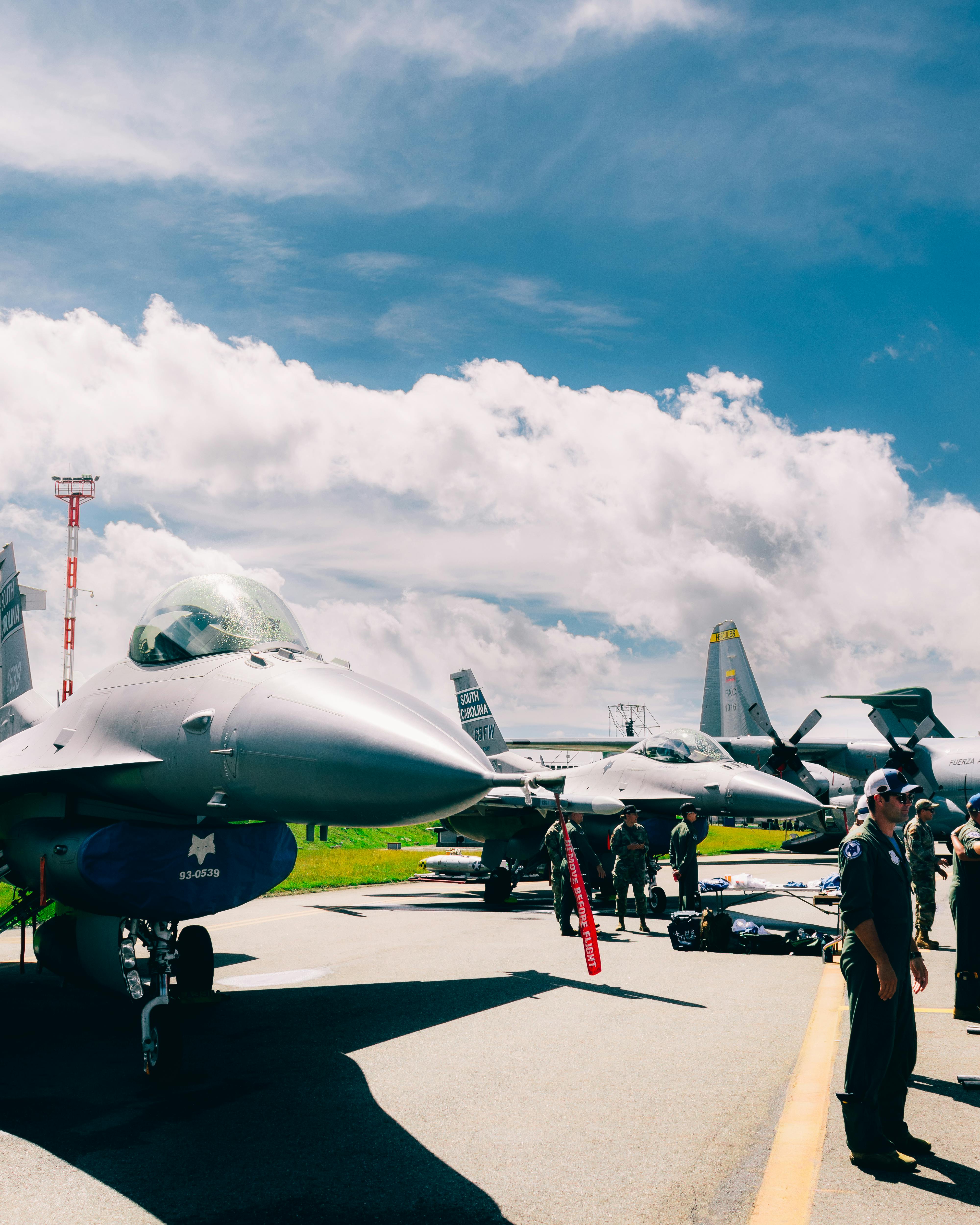Military Fighter Planes on an Airplane Runway · Free Stock Photo