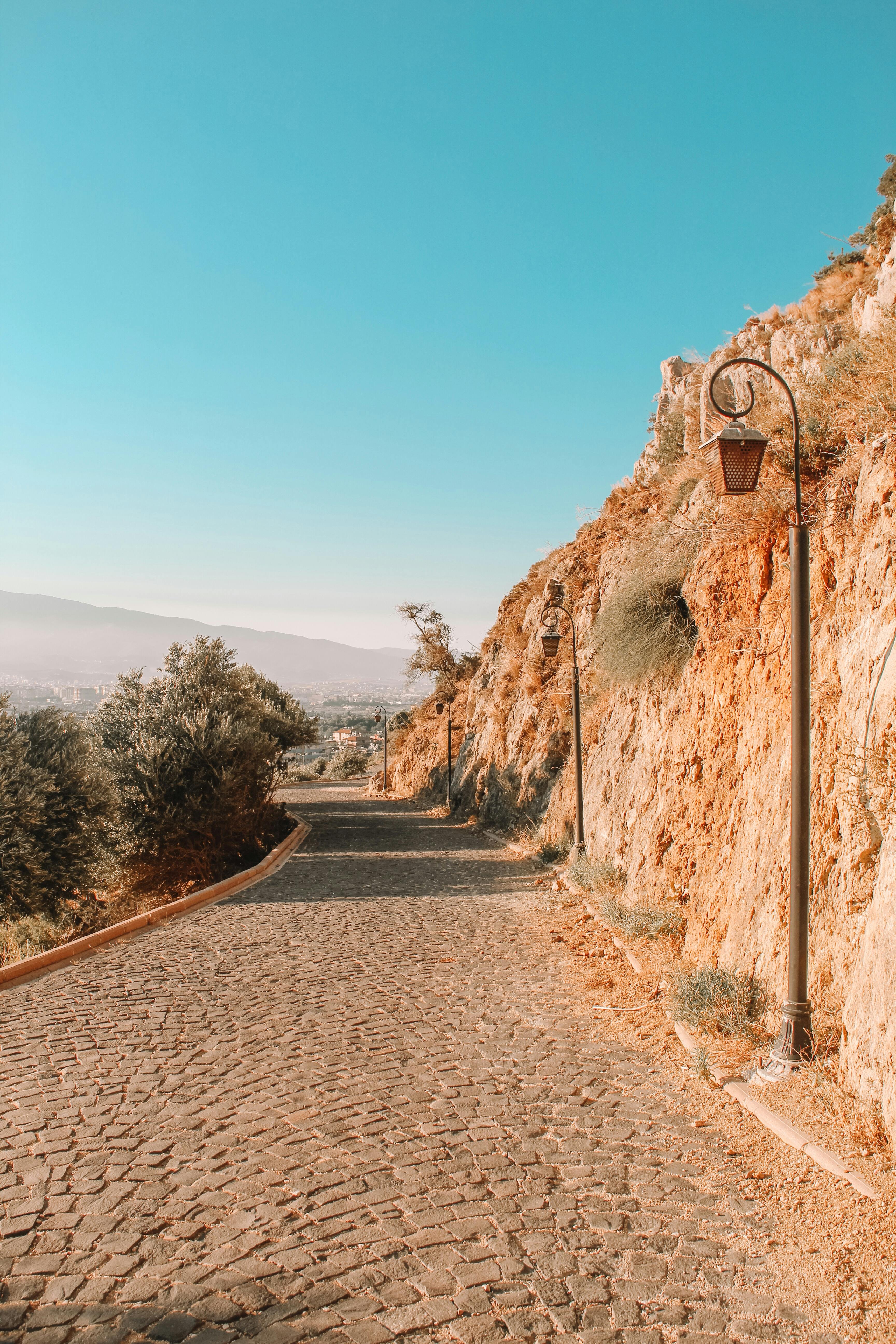 Street Paved with Cobblestone in the Desert Countryside · Free Stock Photo