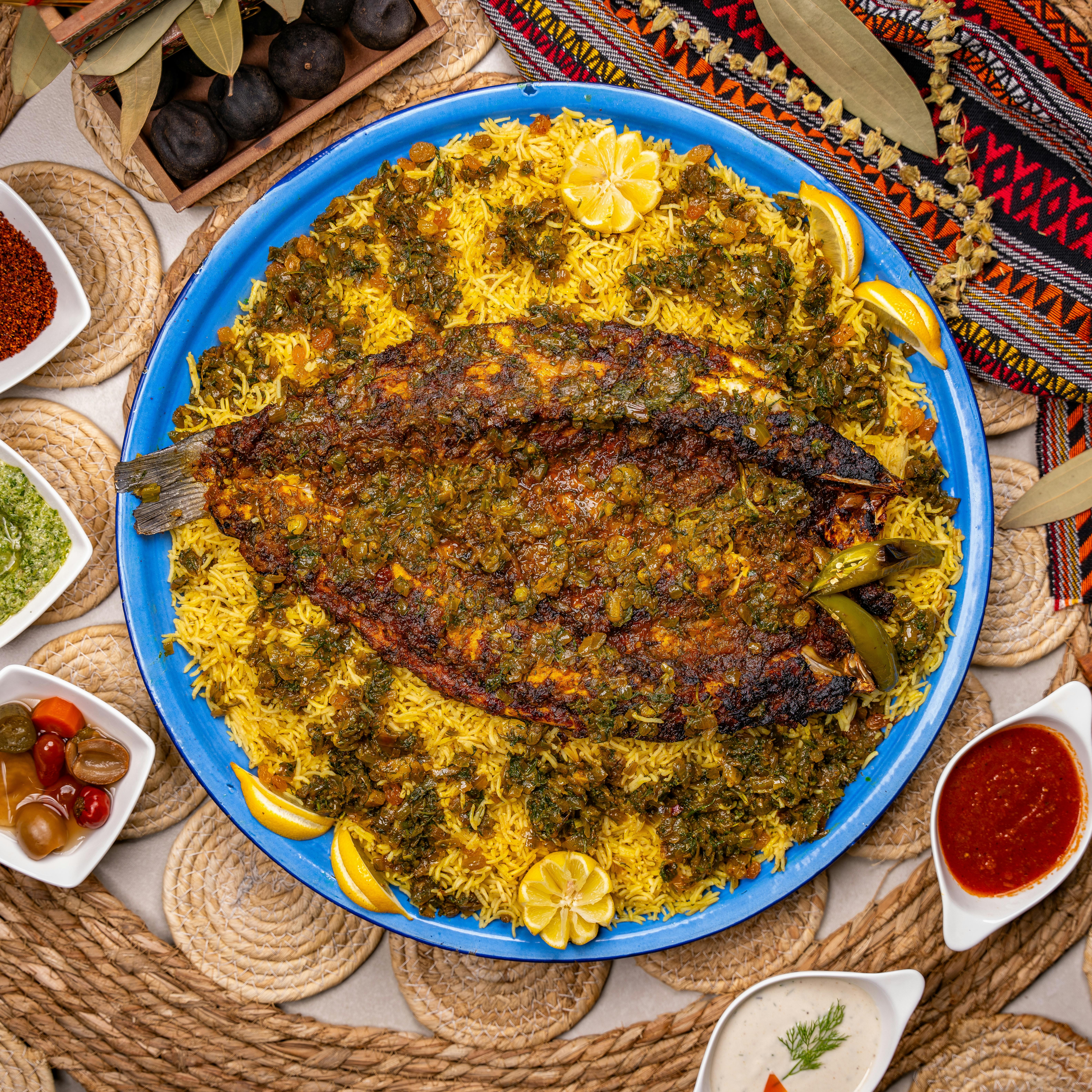 Fish and Rice on Plate · Free Stock Photo