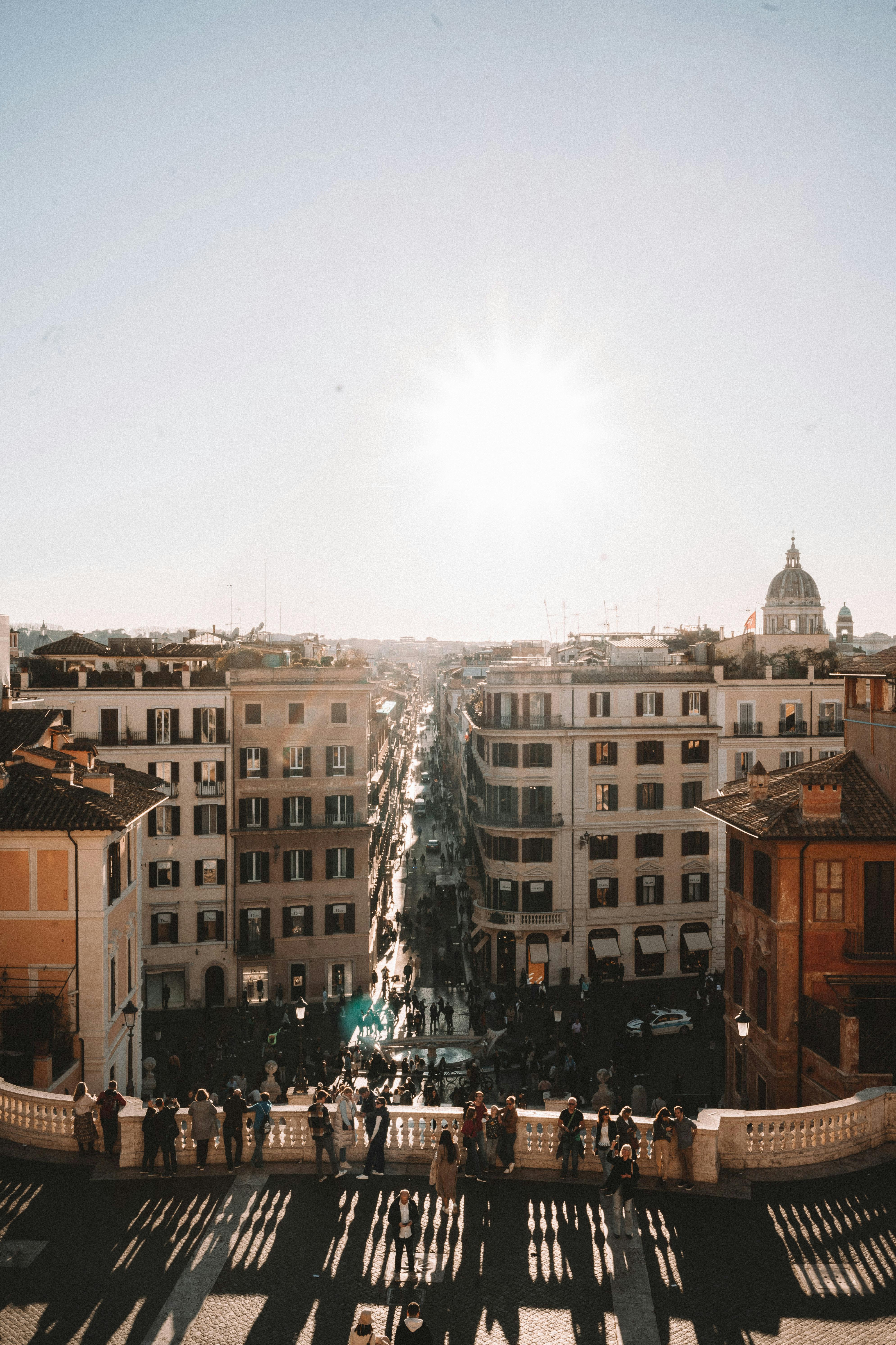 Sunlight over Buildings in Rome · Free Stock Photo