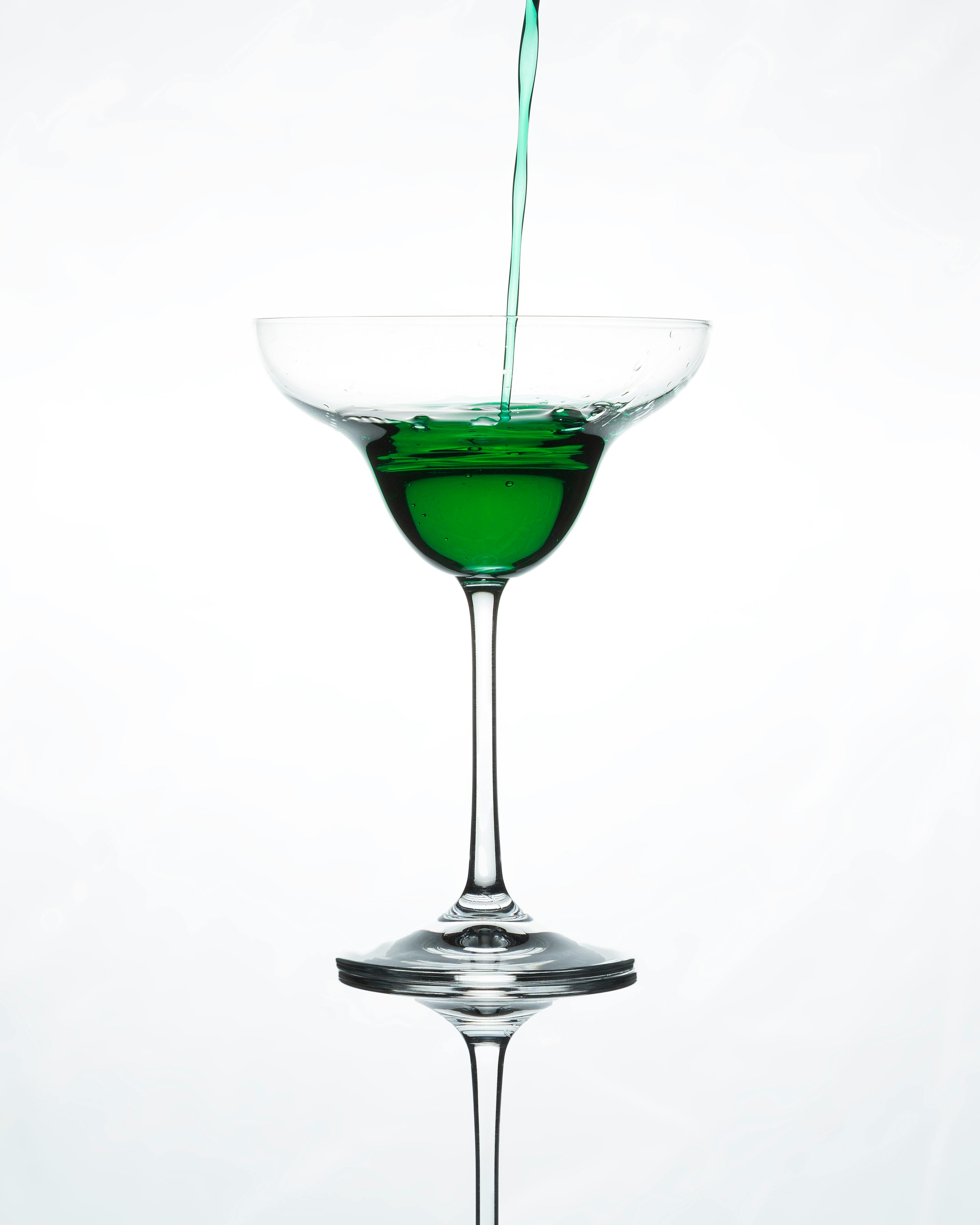 Green Drink Pouring to Glass · Free Stock Photo