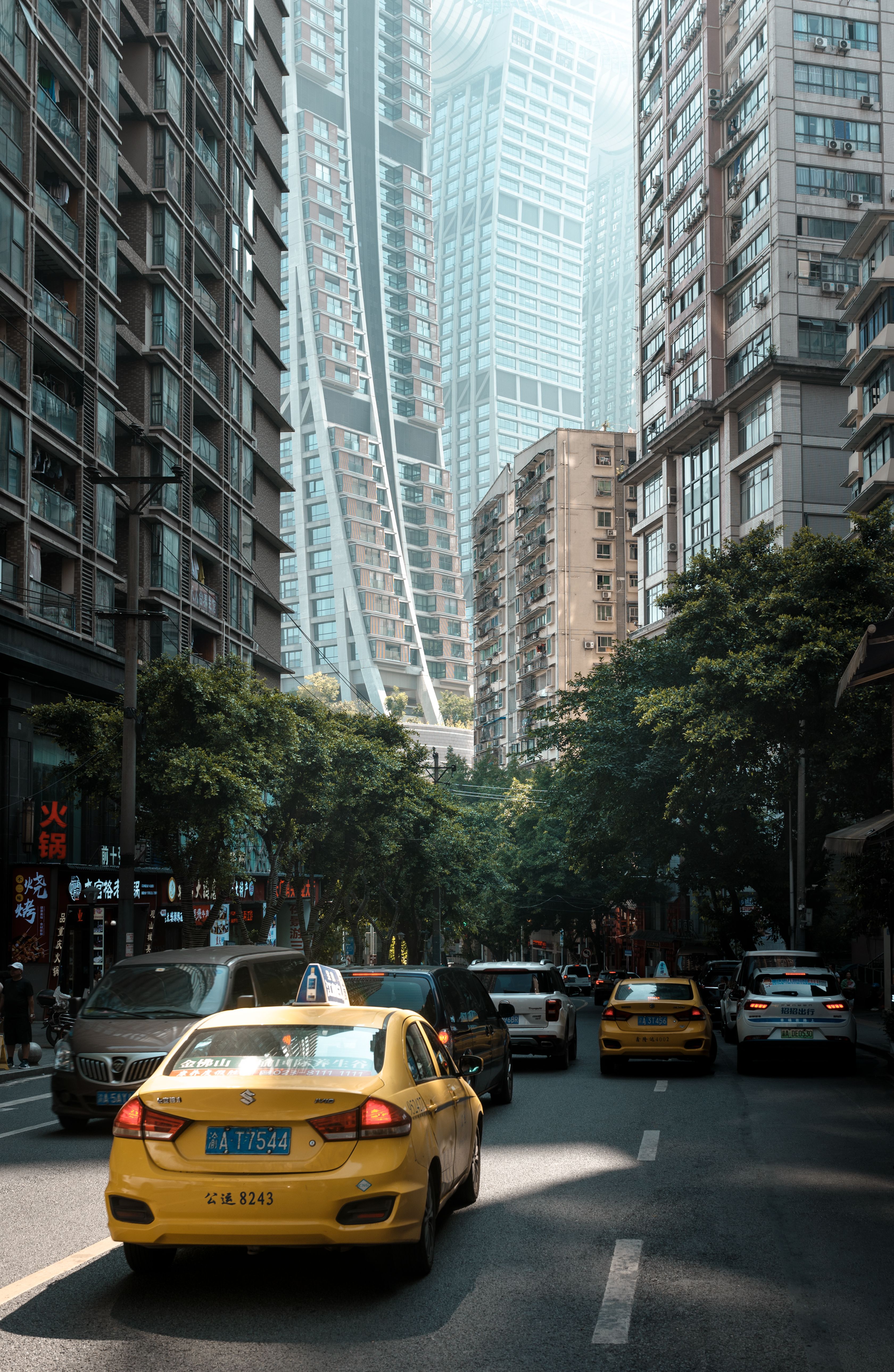 Taxi on Street in City · Free Stock Photo