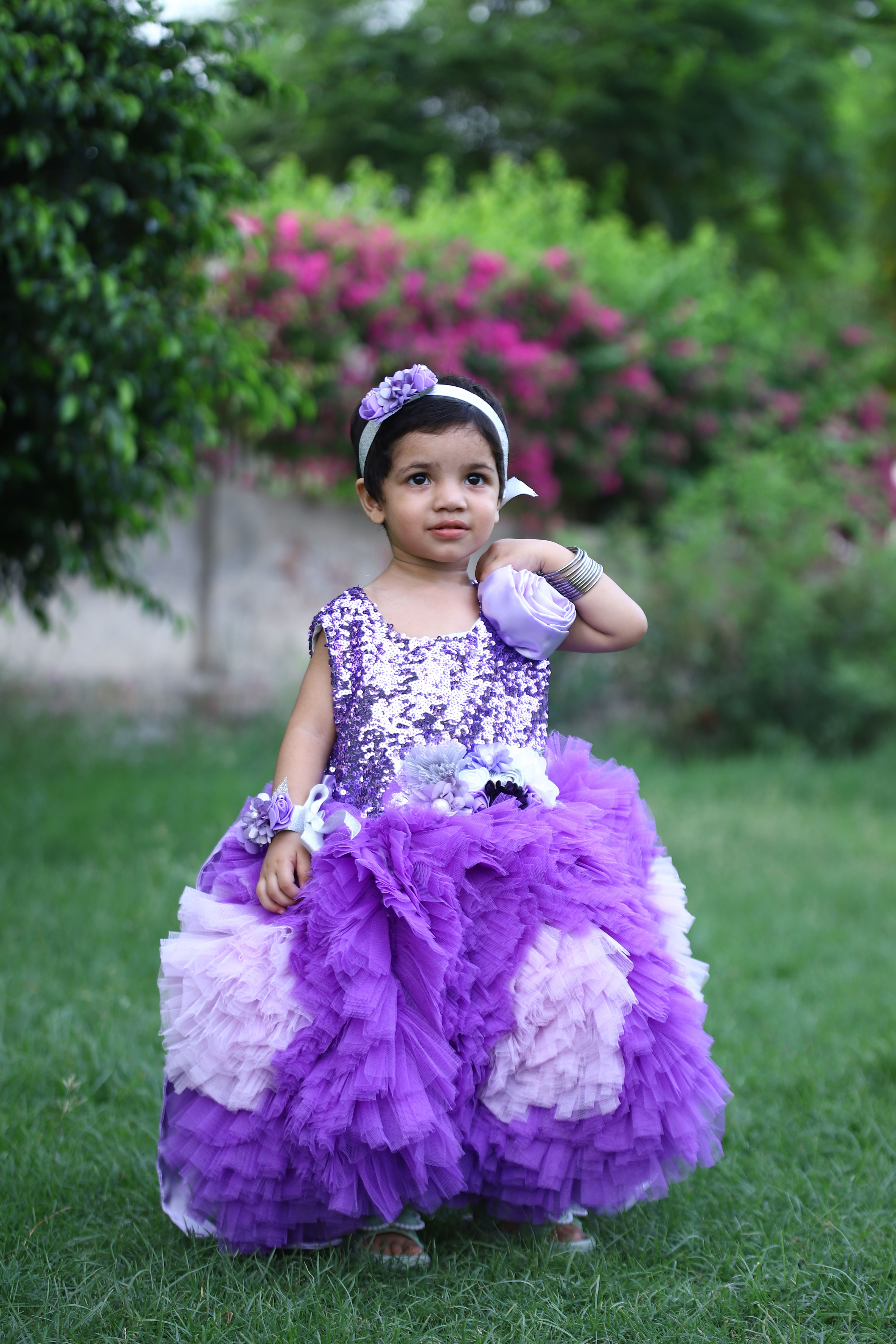 Child Model in Glistening Dress · Free Stock Photo