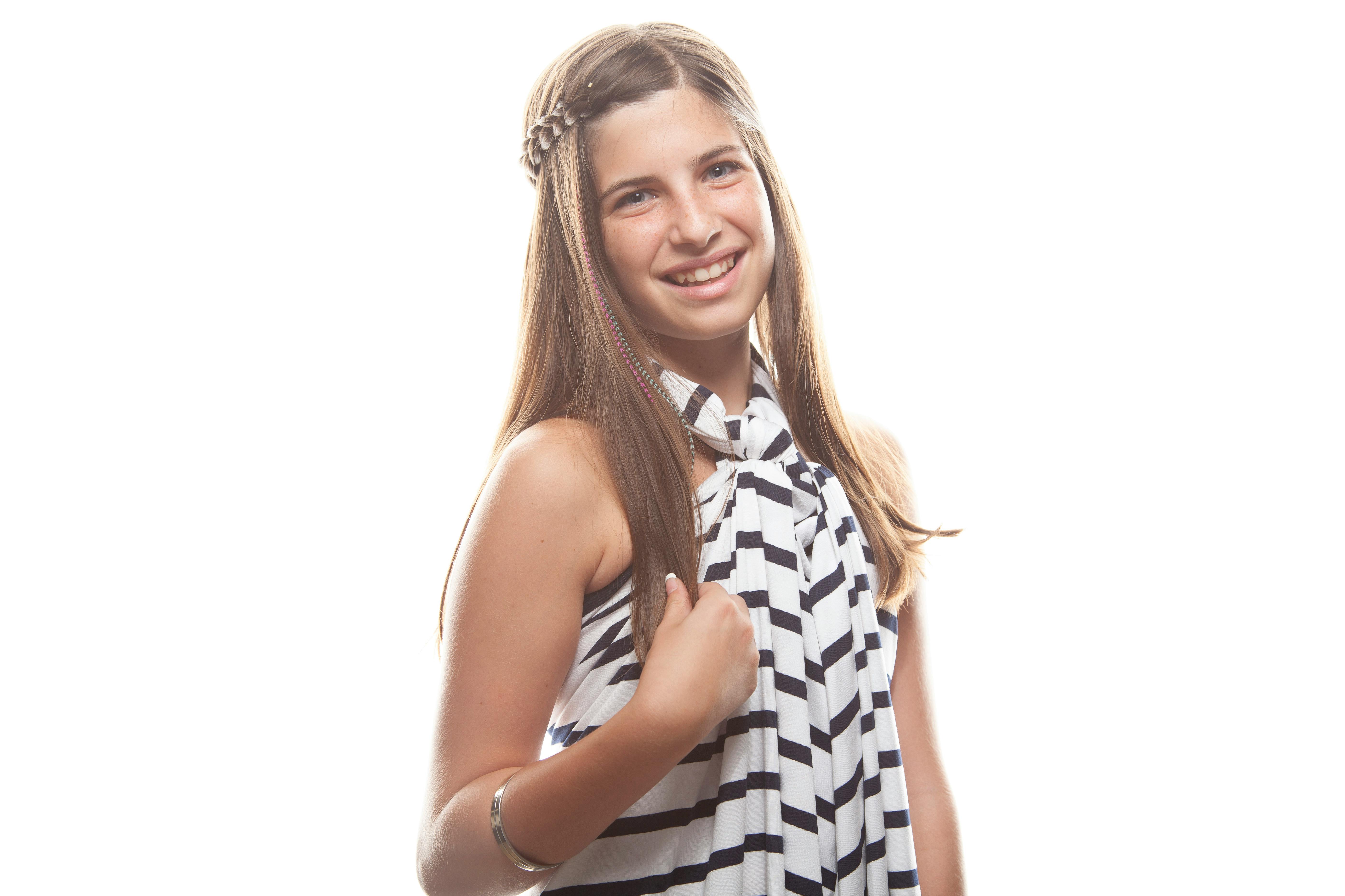 Woman Posing with Pink Ribbon around Neck · Free Stock Photo