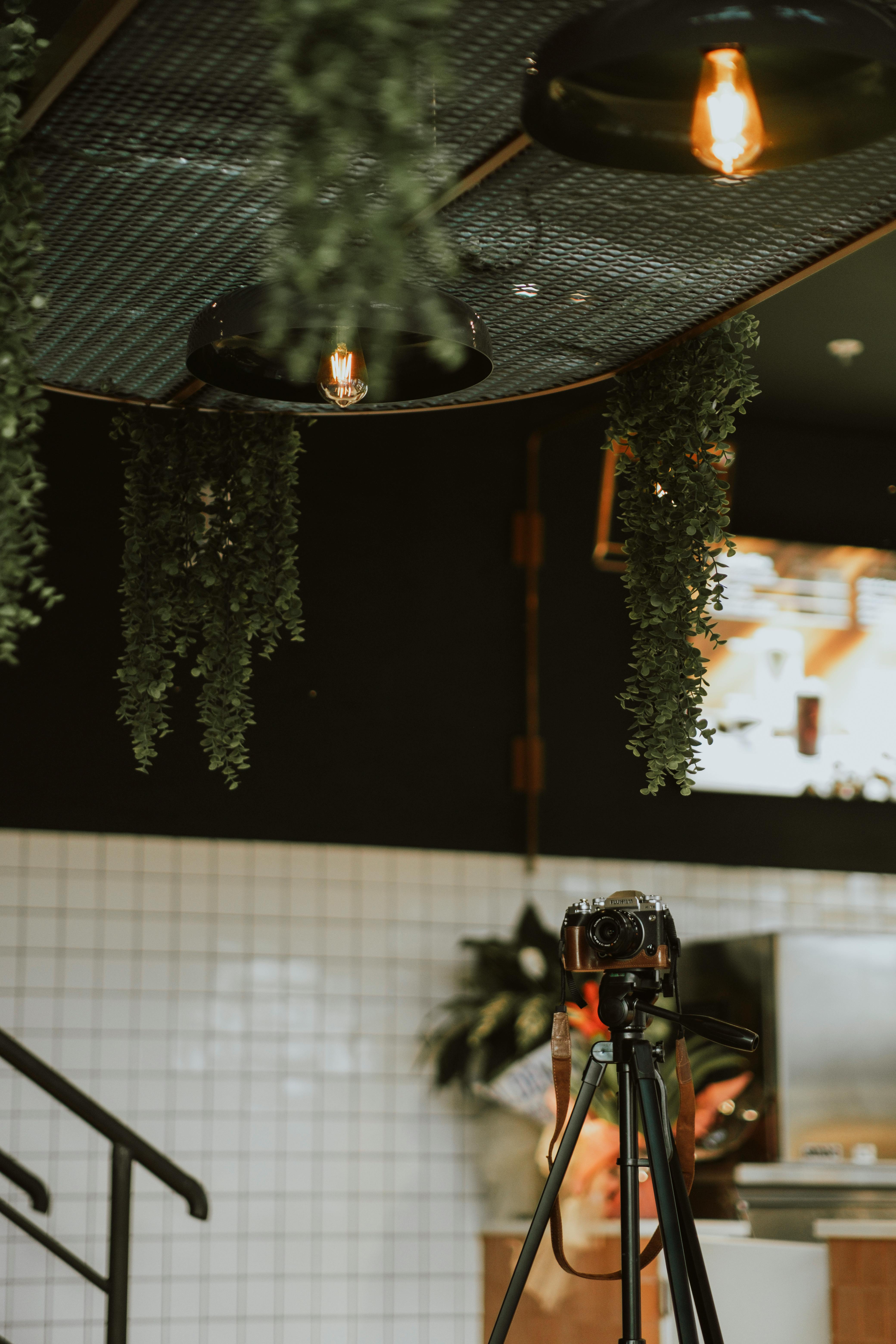 Camera on Tripod in Bar · Free Stock Photo