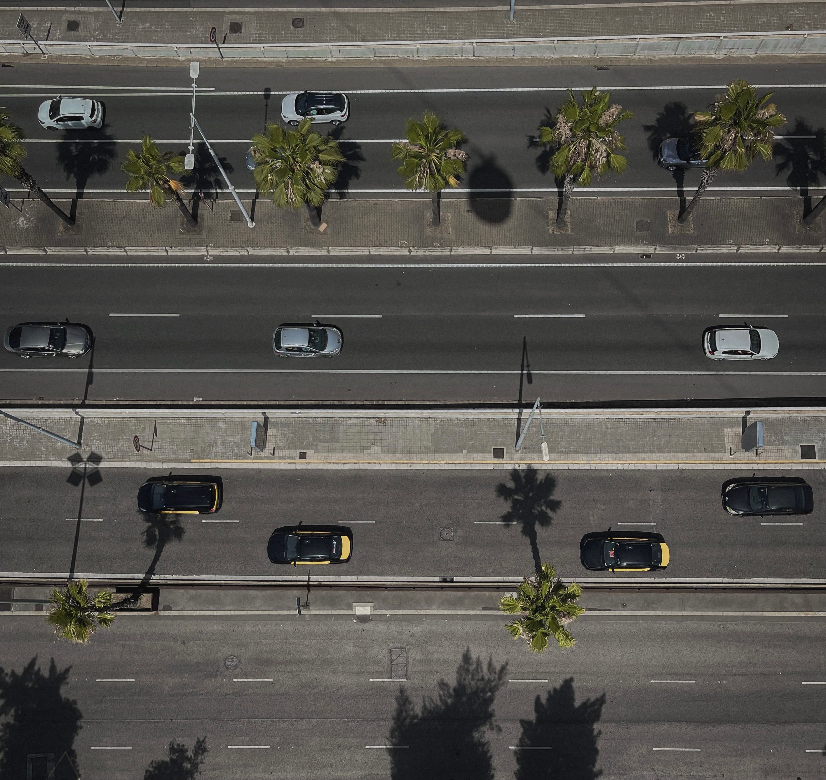 Top View of Cars on the Street · Free Stock Photo