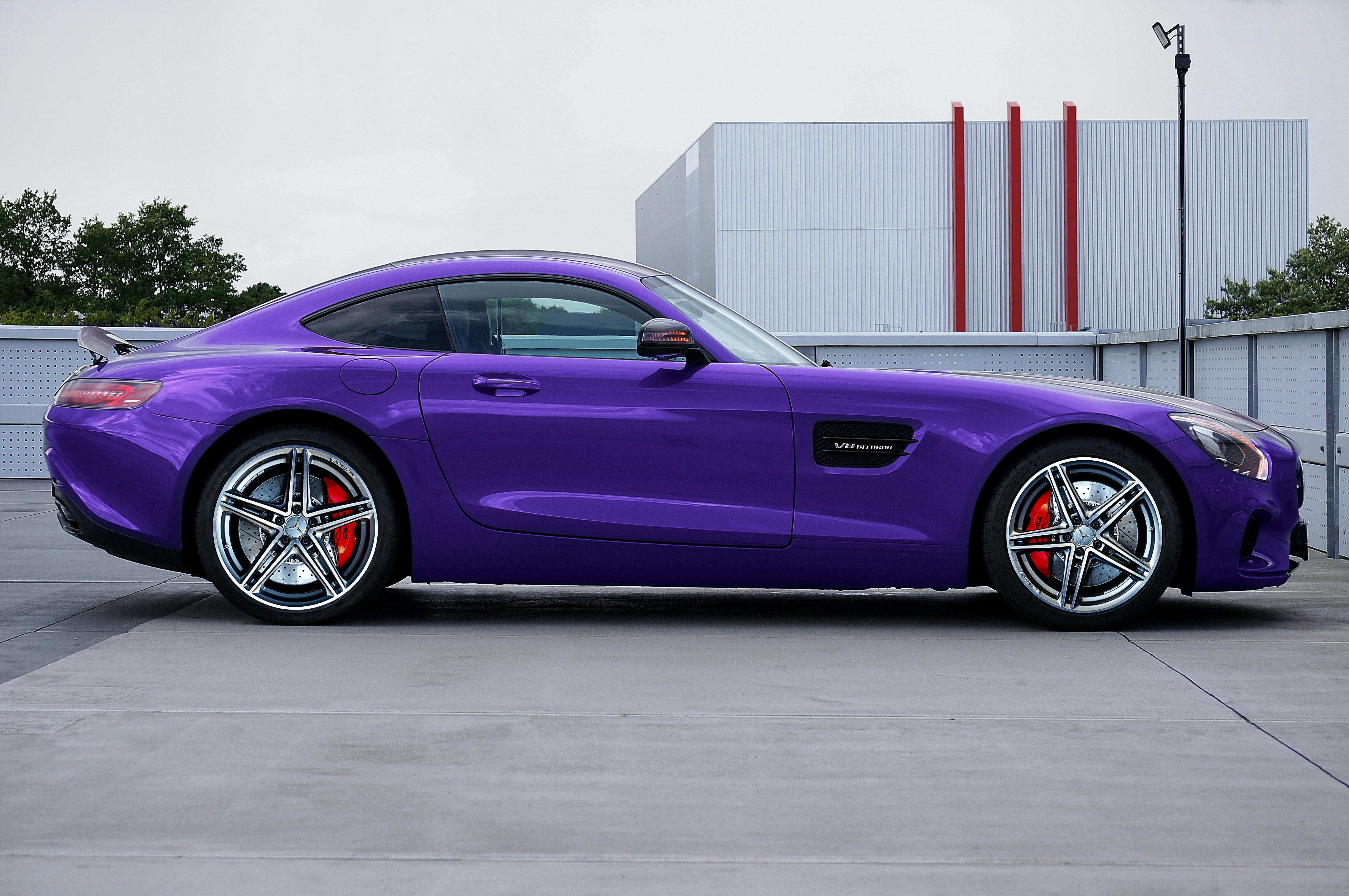 Luxurious Purple Mercedes Benz GTS · Free Stock Photo