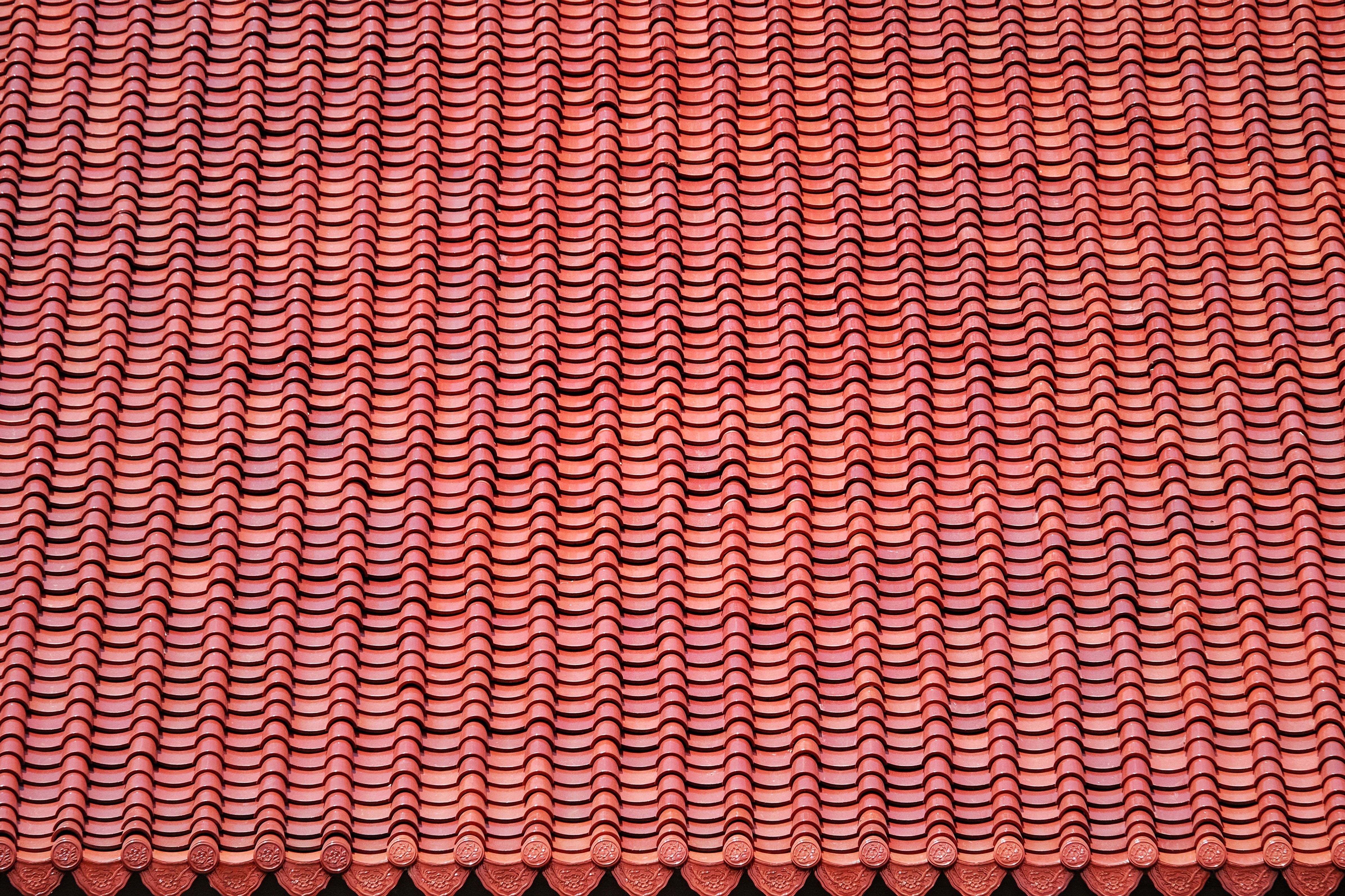 Close-up of Red Roof Tiles · Free Stock Photo