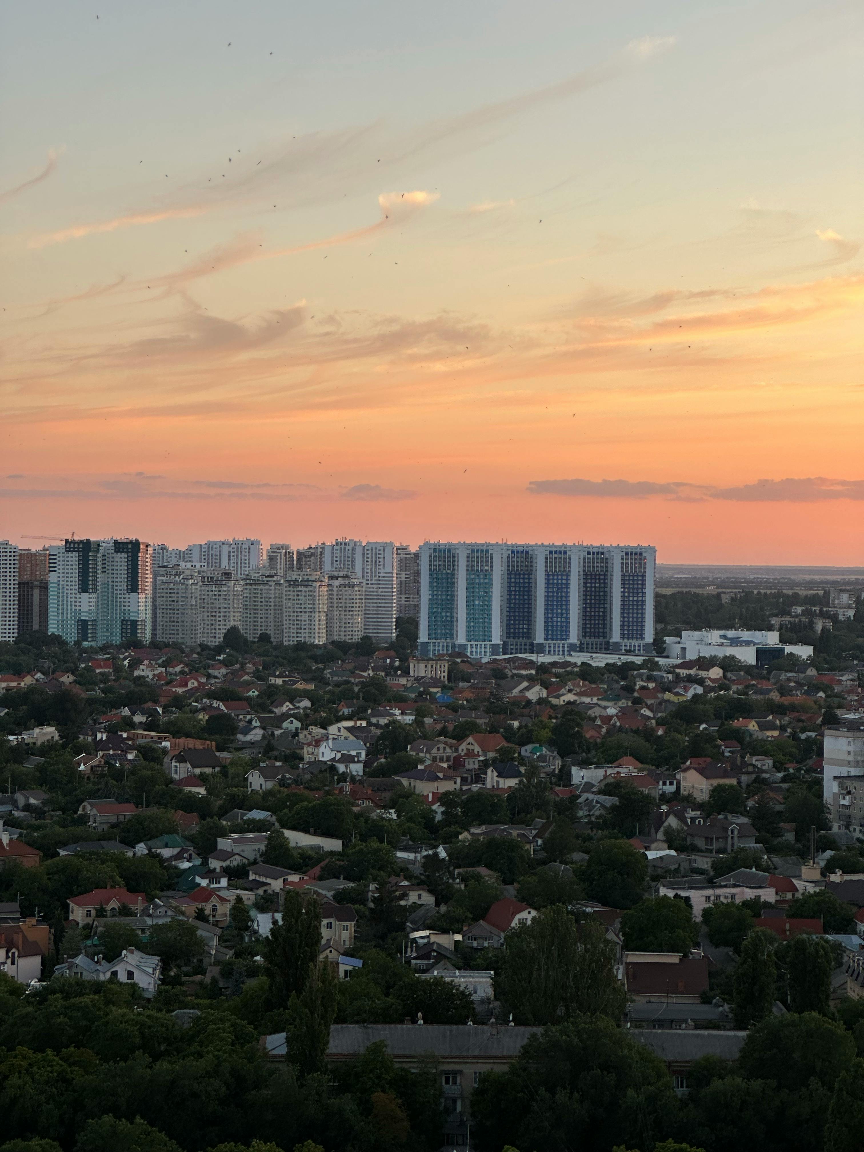 Urban Residential Area at Sunset · Free Stock Photo