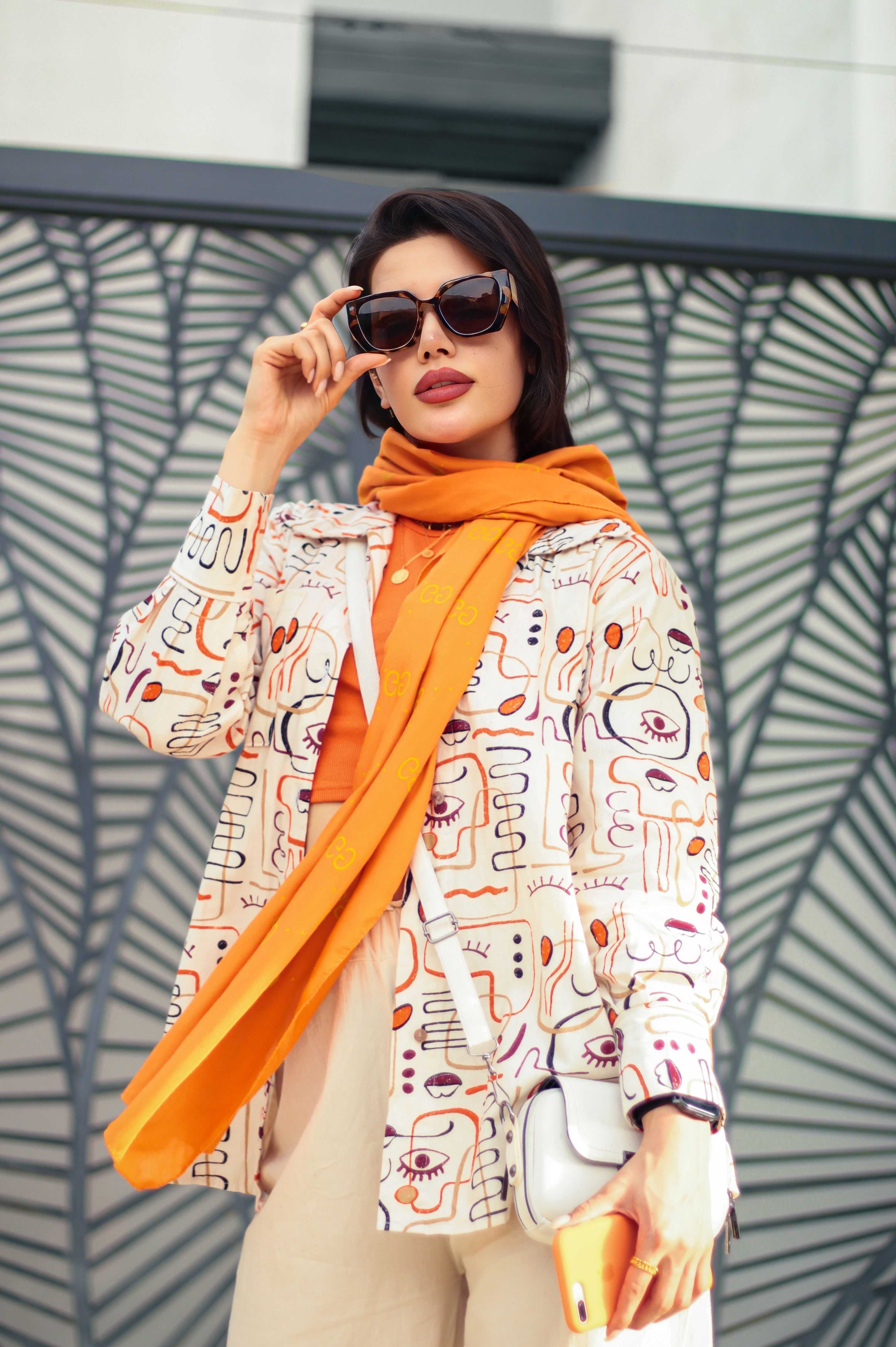 Model in Patterned Jacket · Free Stock Photo