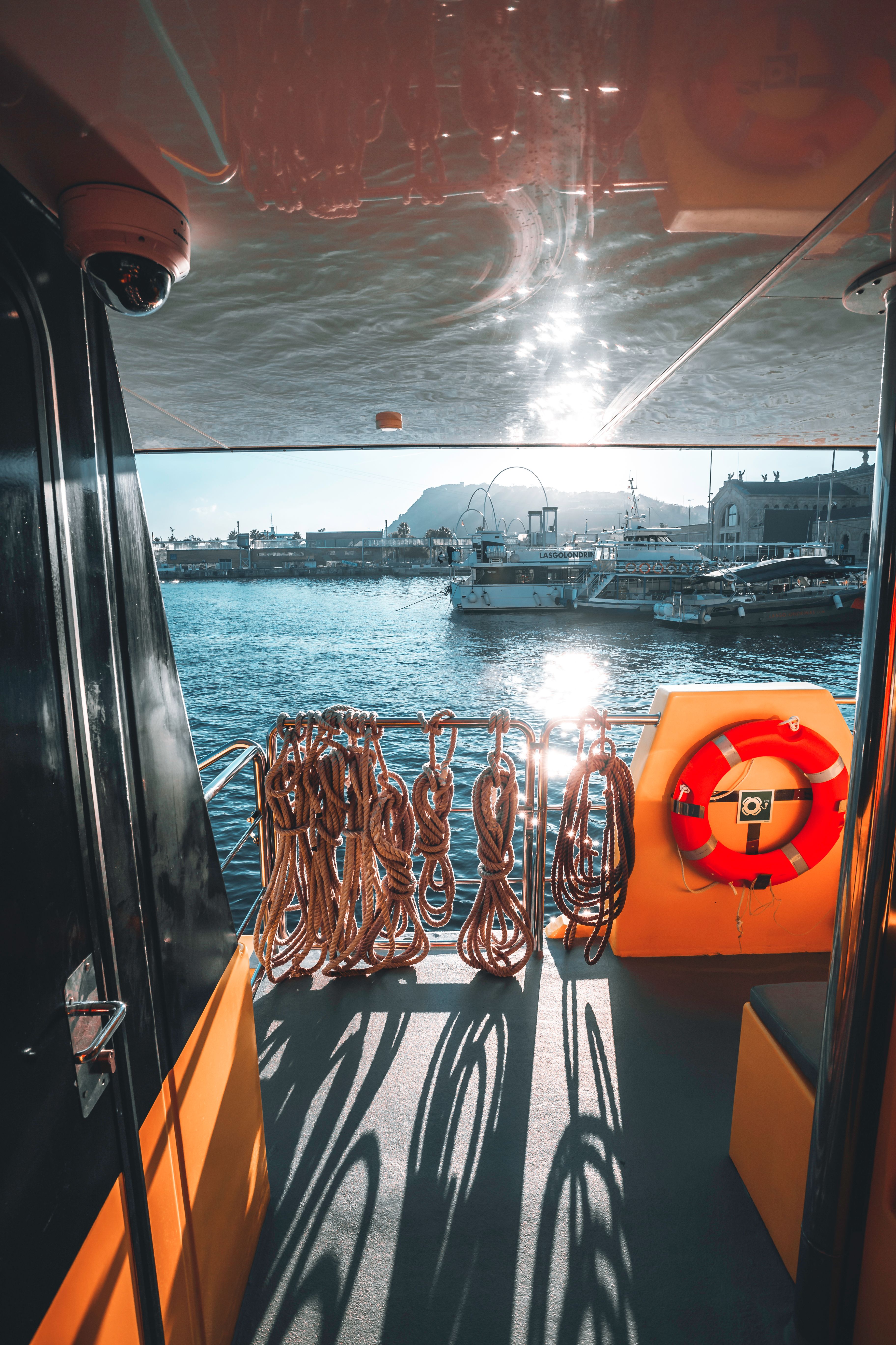 Ropes Hanging on Ships Handrail · Free Stock Photo