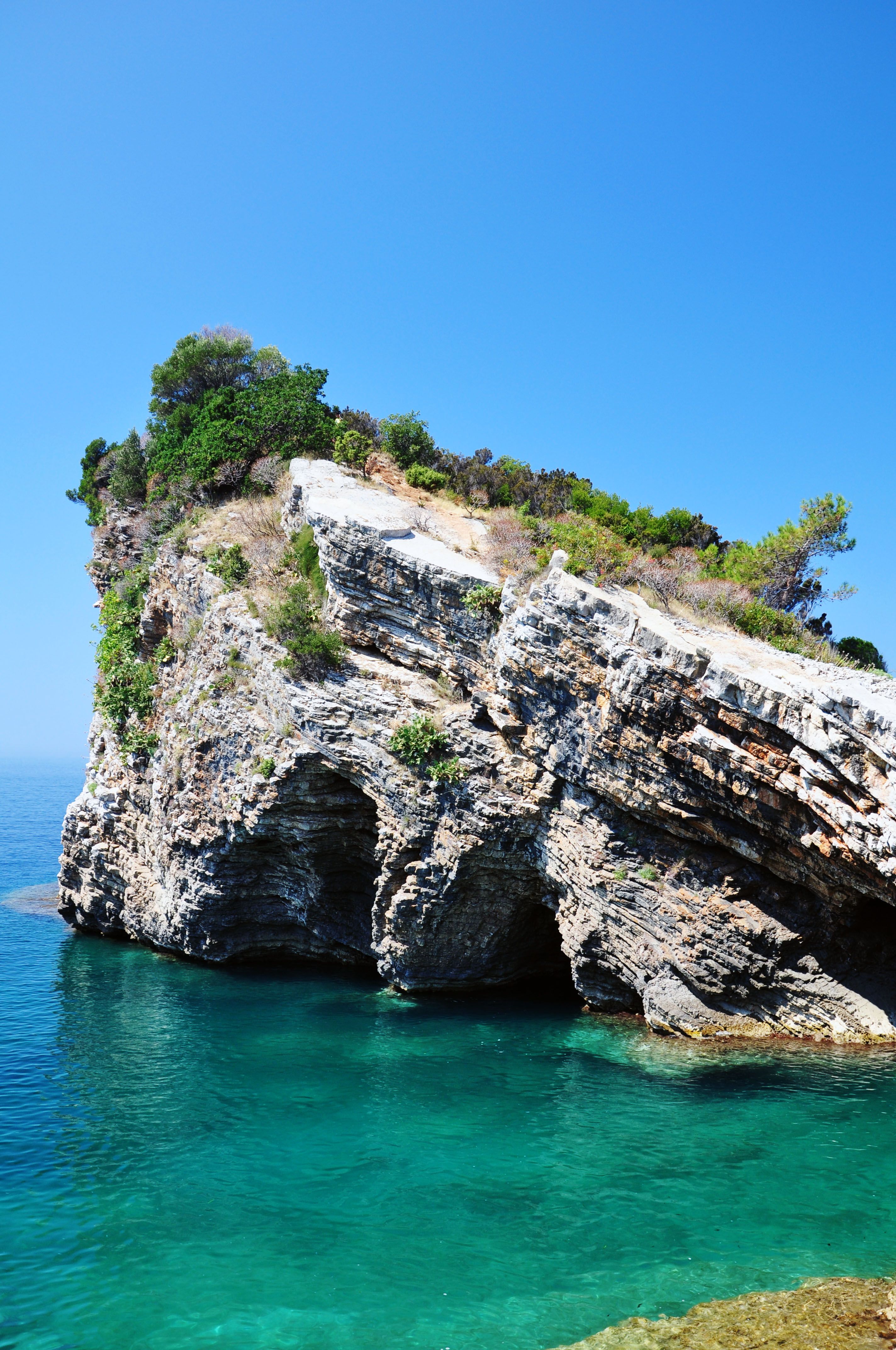 Rocks on Sea Shore in Budva in Montenegro · Free Stock Photo