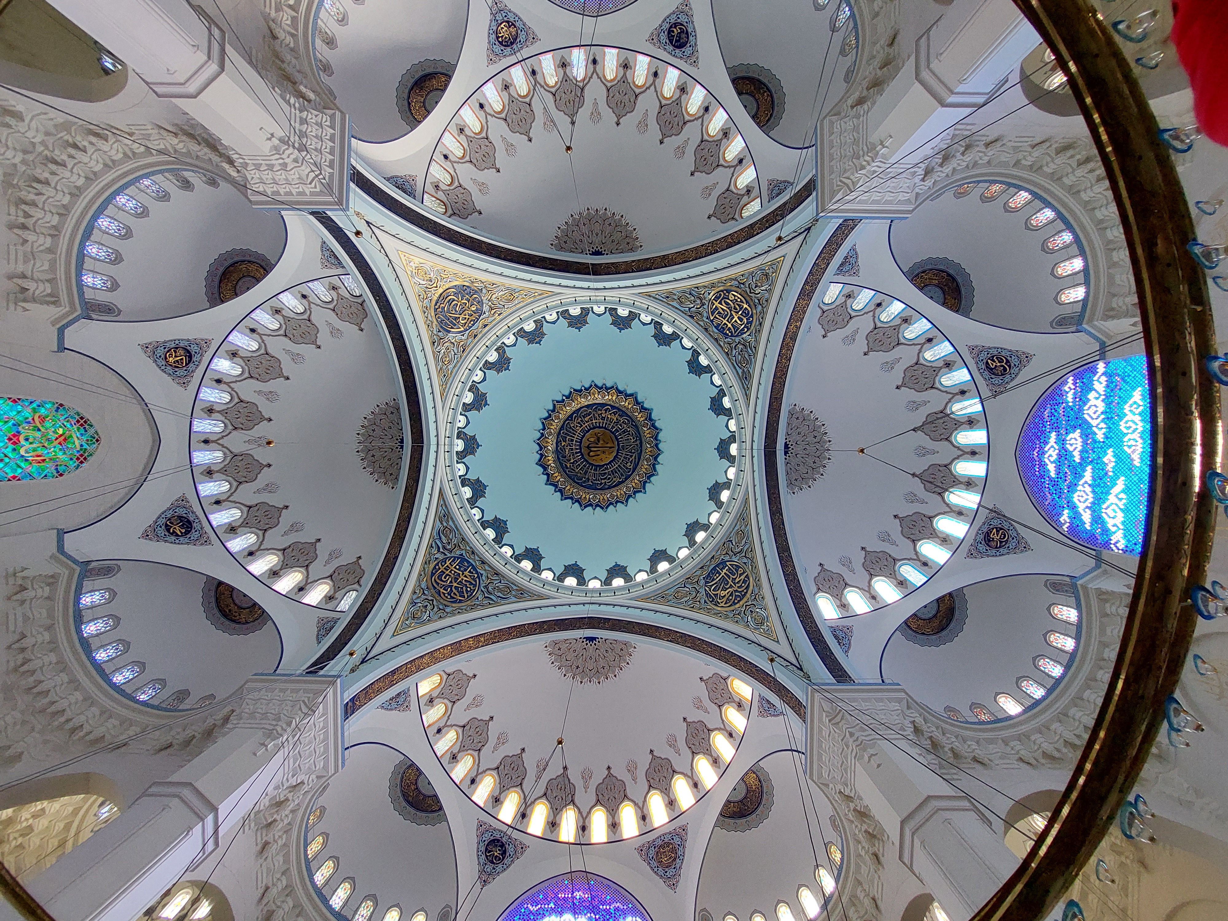 Ornamented Ceiling of Camlica Mosque · Free Stock Photo