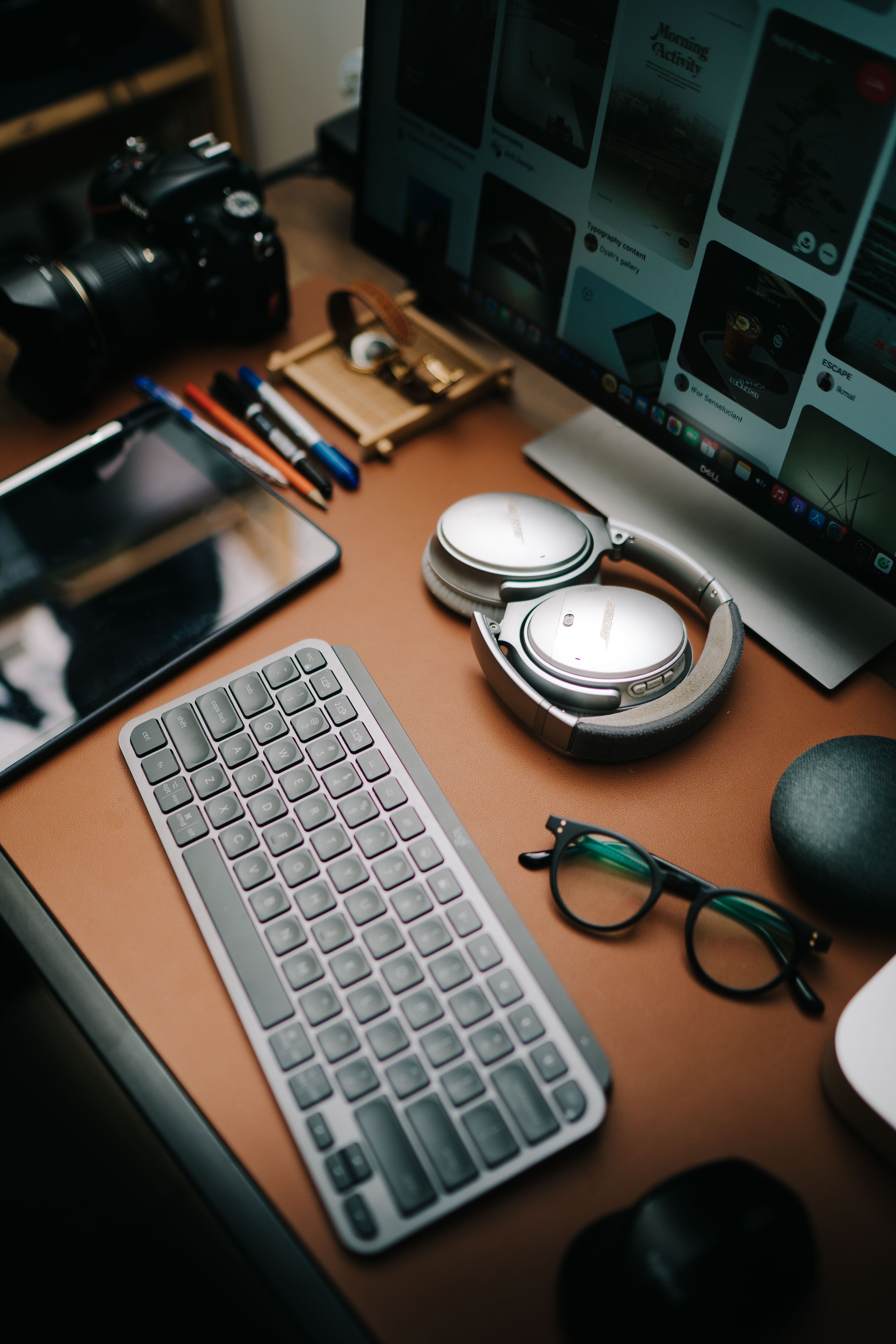 Modern Desk Full of Electronics · Free Stock Photo