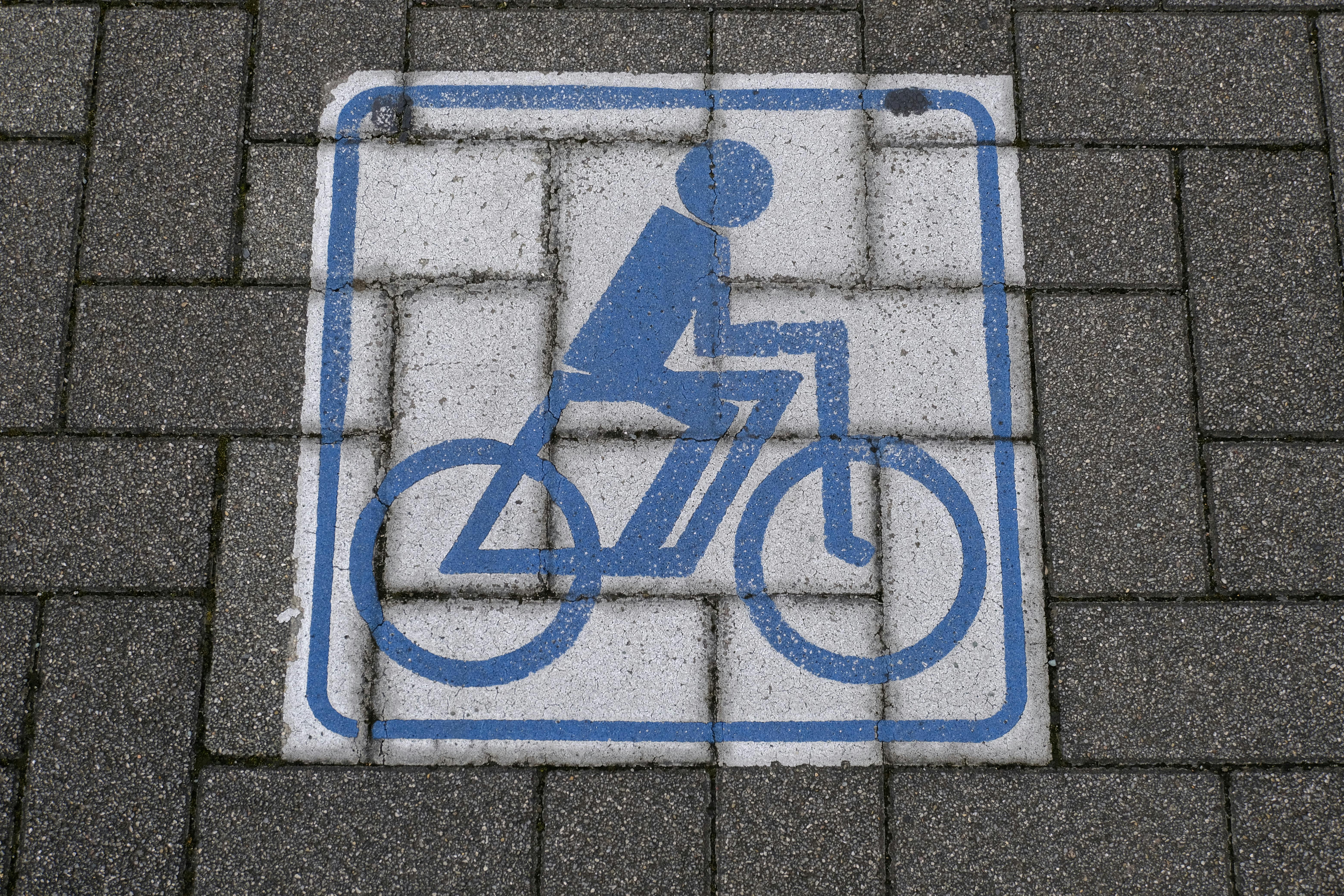 White Bicycle Road Sign · Free Stock Photo
