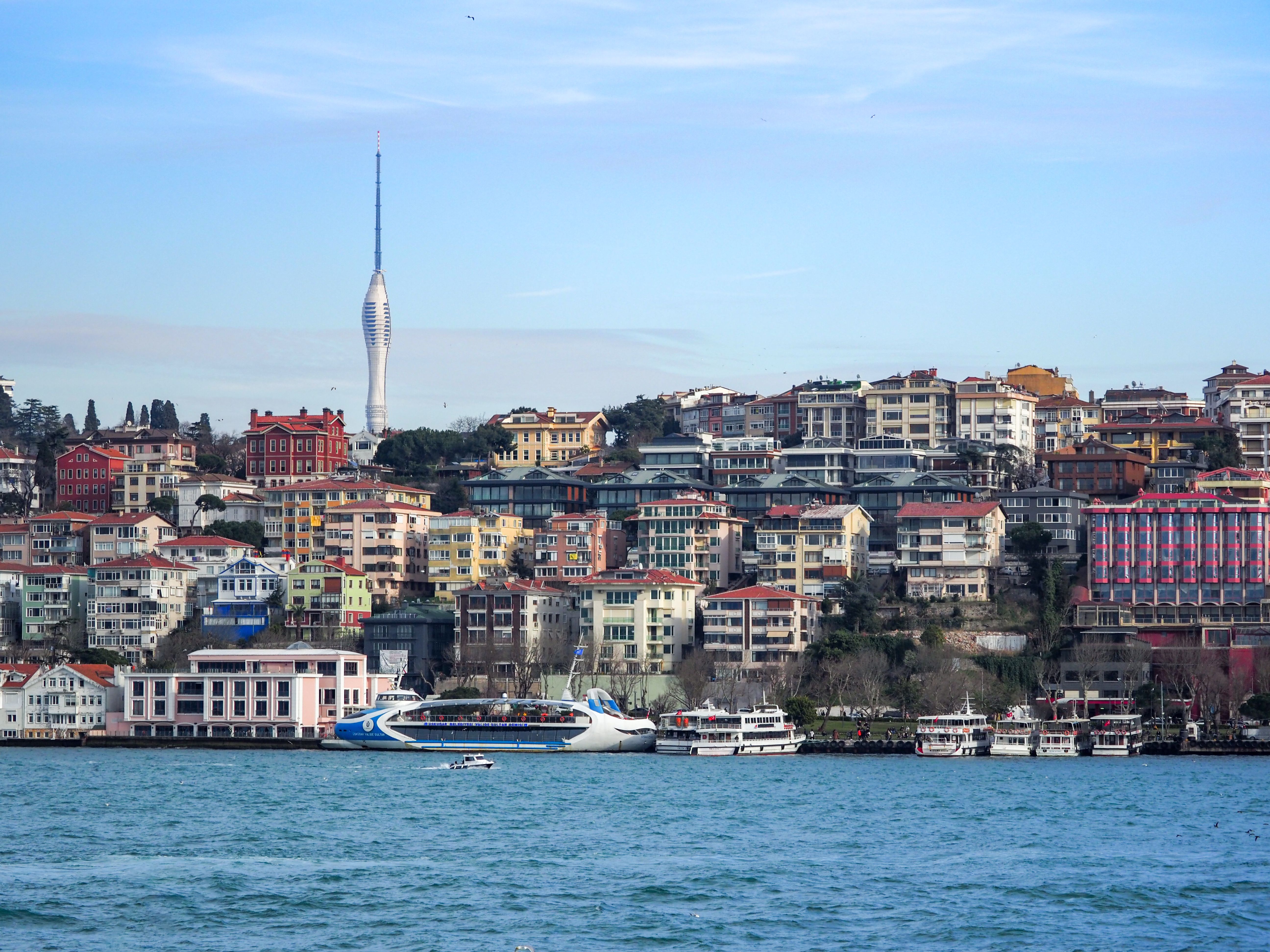 Camlica Tower over Sea Coast of Istanbul · Free Stock Photo
