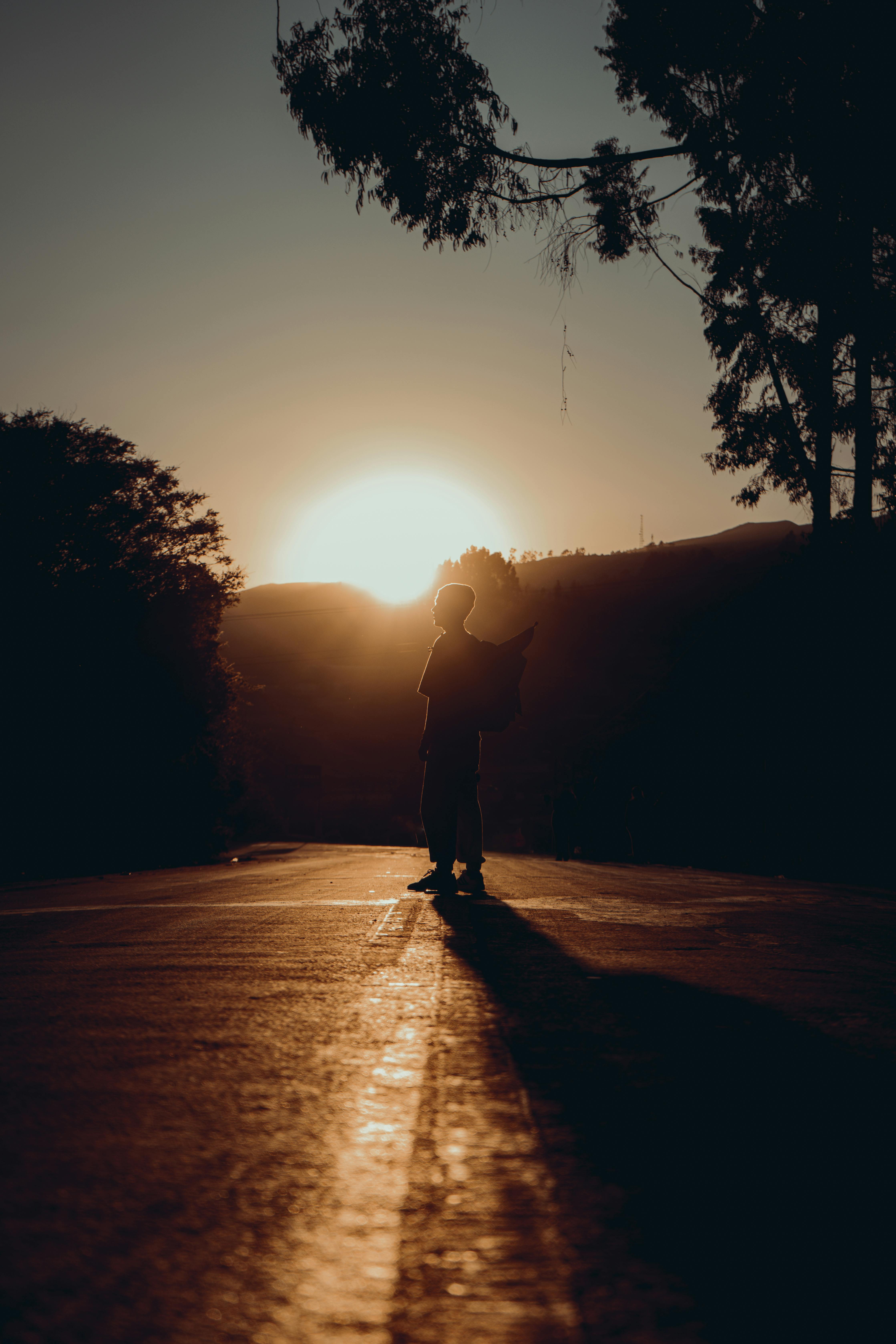 Man Standing In Sunset Photos, Download The BEST Free Man Standing In ...