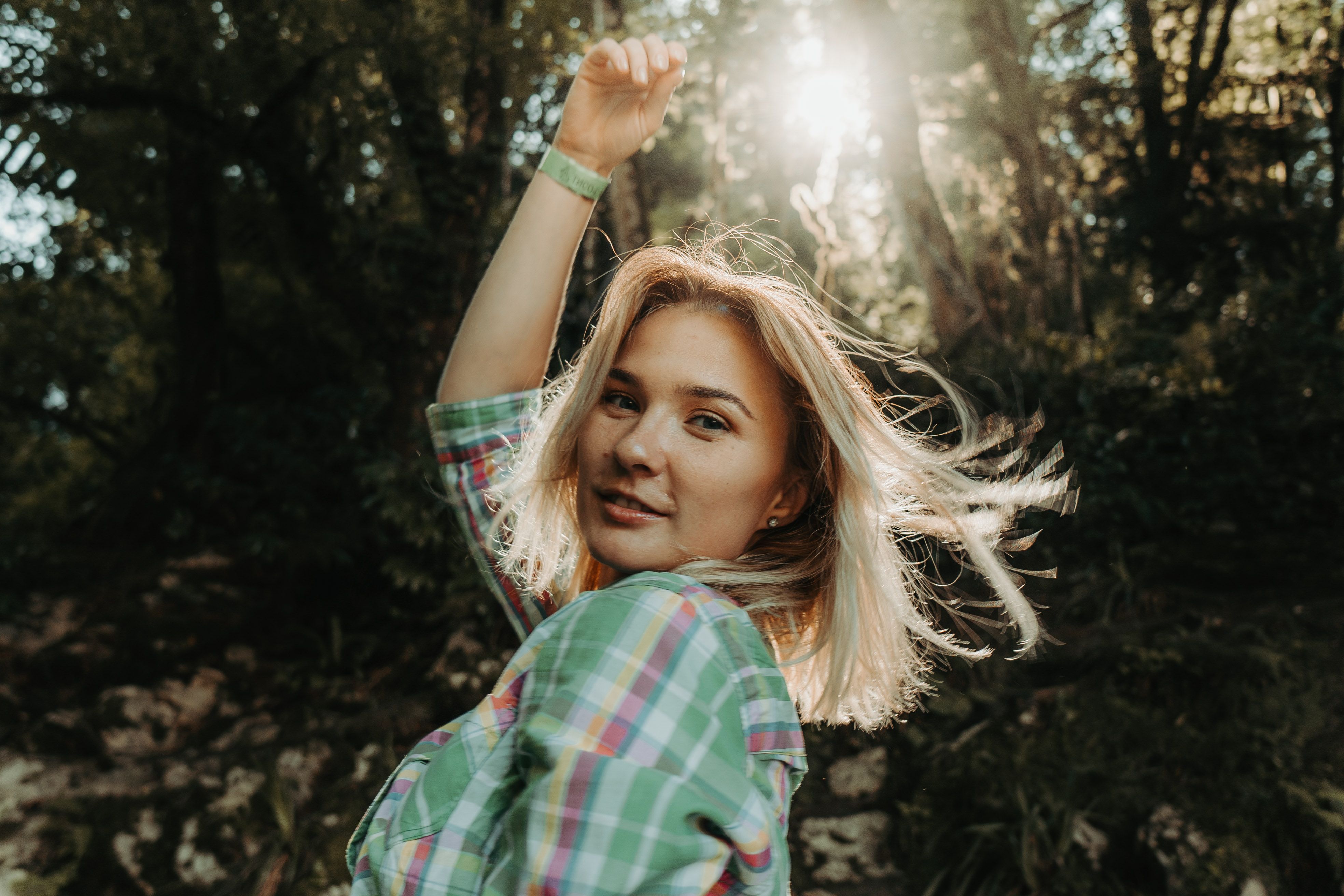 Sunlight over Blonde Woman · Free Stock Photo