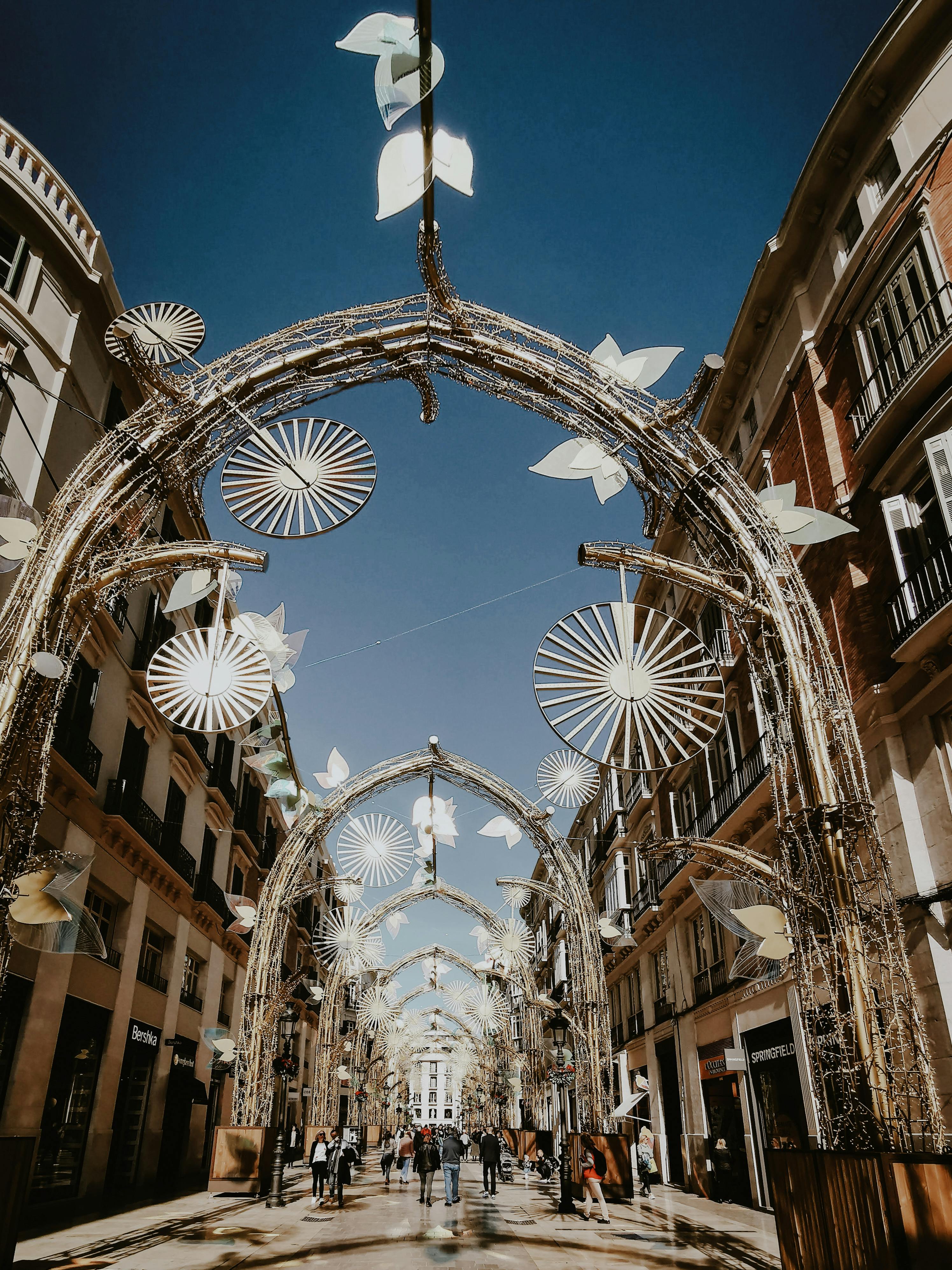 Decorated Street in Malaga · Free Stock Photo