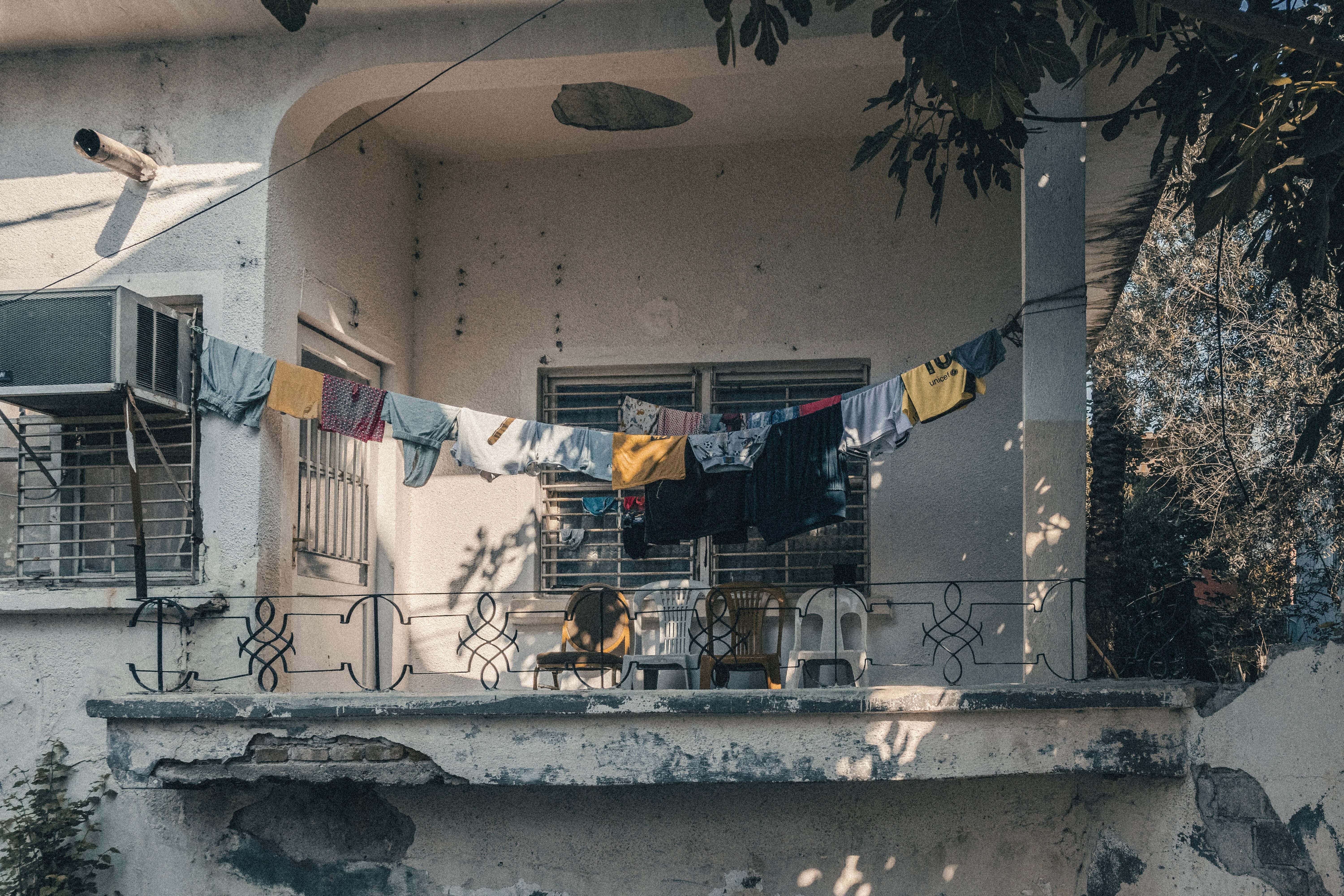 Clothes Drying over Balcony · Free Stock Photo