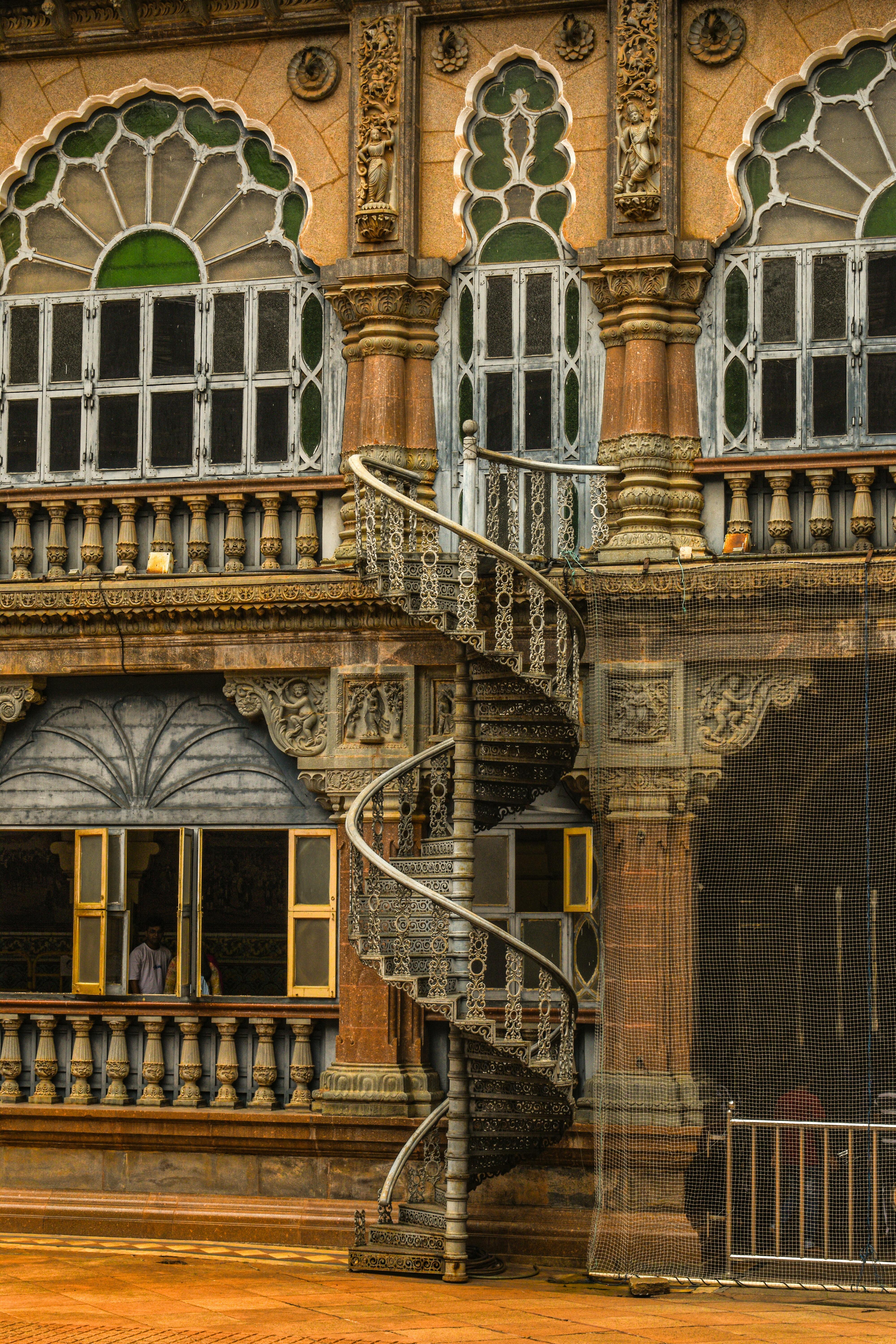 Spiral Stairs on Wall of Mysore Palace · Free Stock Photo