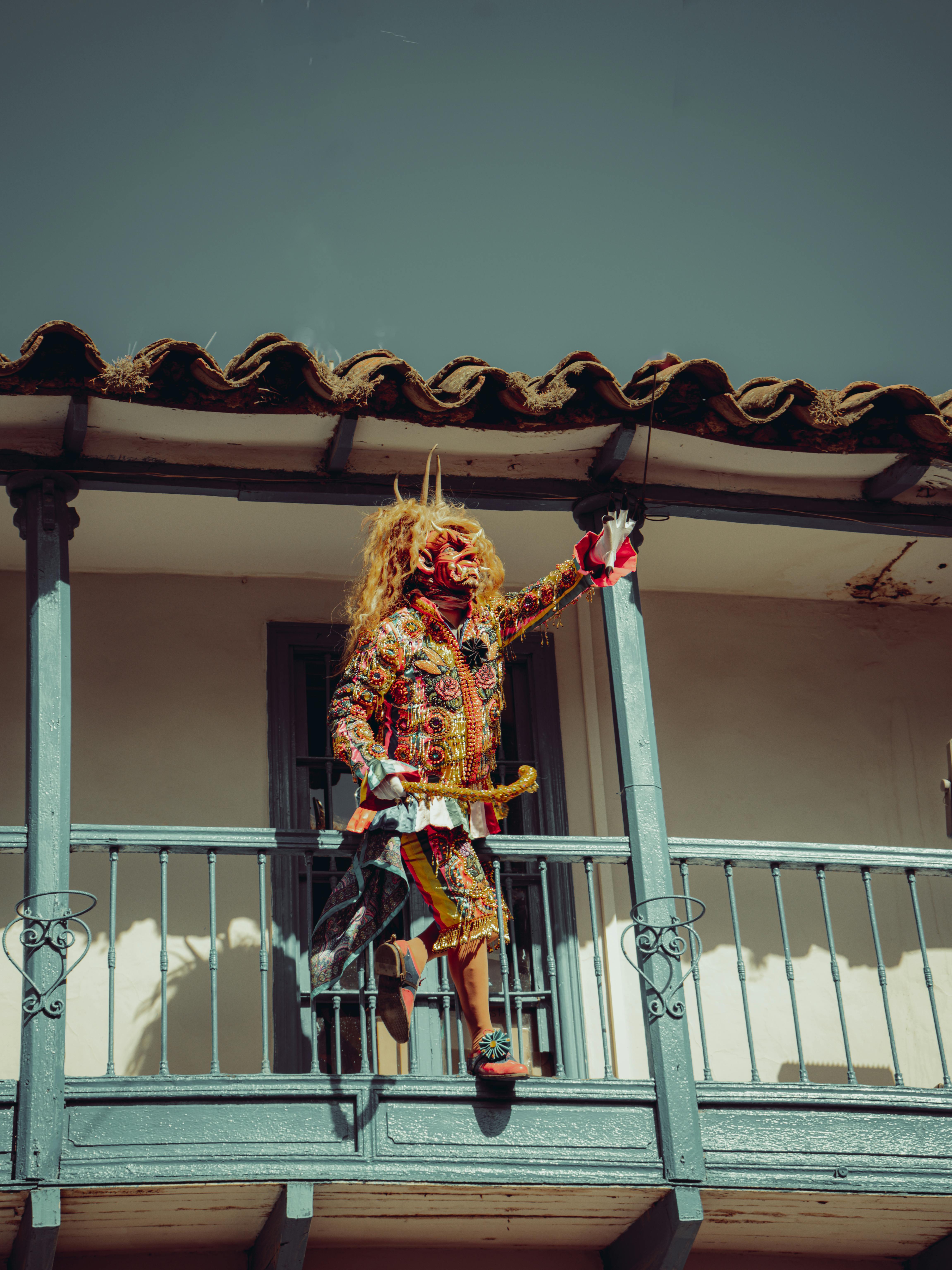 Traditional Puppet on Balcony in Peru · Free Stock Photo