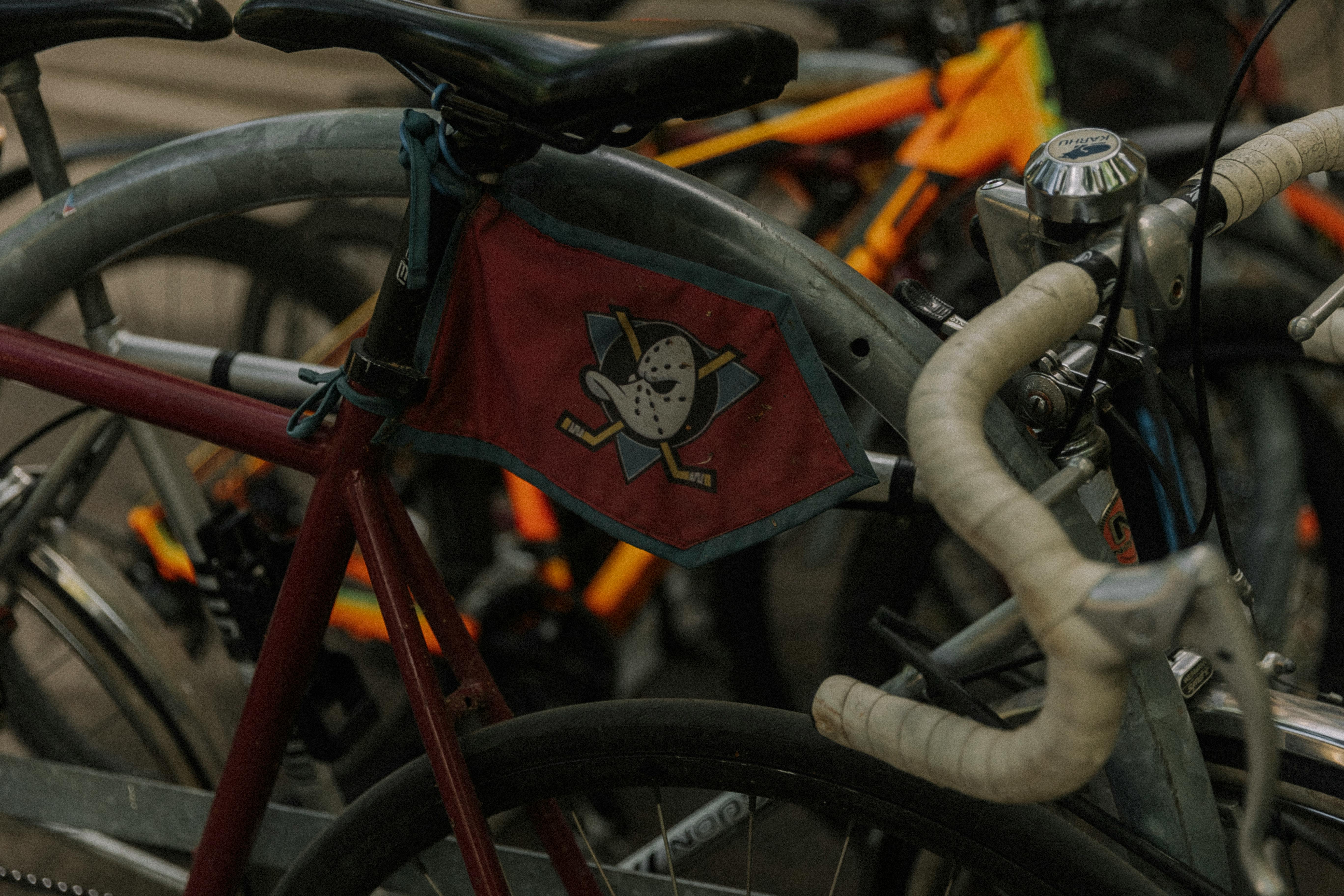 Banner under Bicycles Saddle · Free Stock Photo