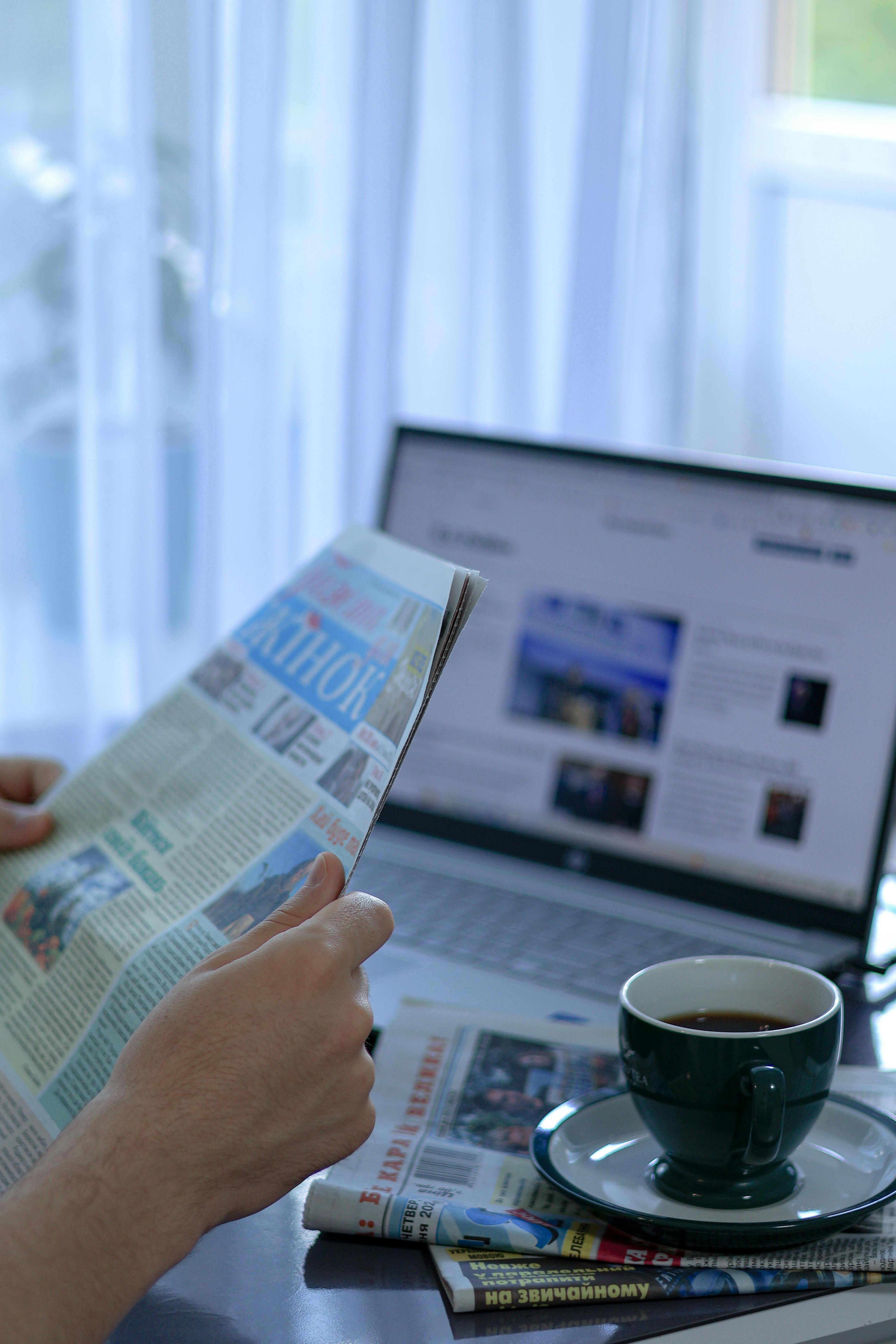 Man Hands Holding Newspaper · Free Stock Photo