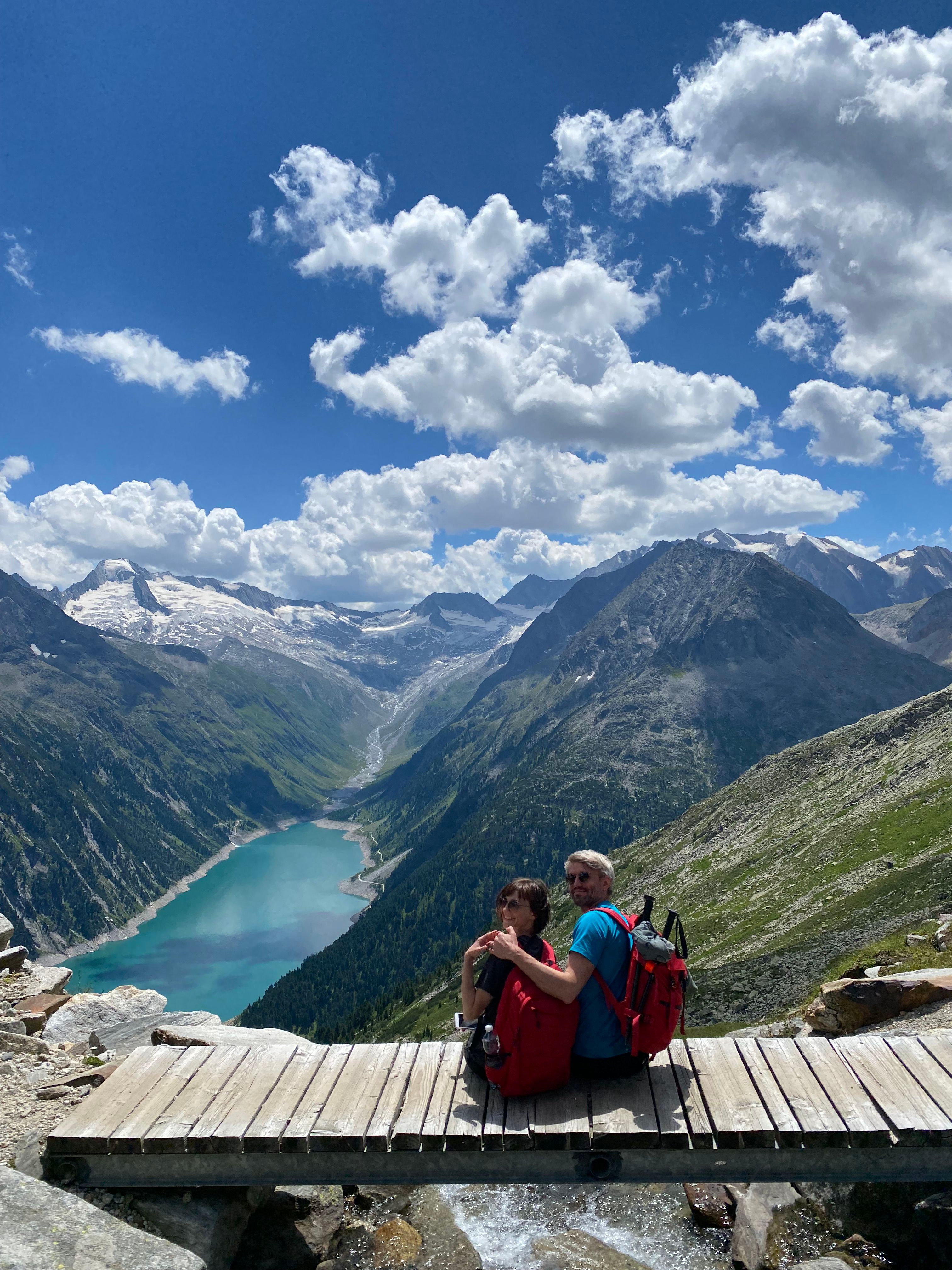 Couple of Backpackers in Alps · Free Stock Photo