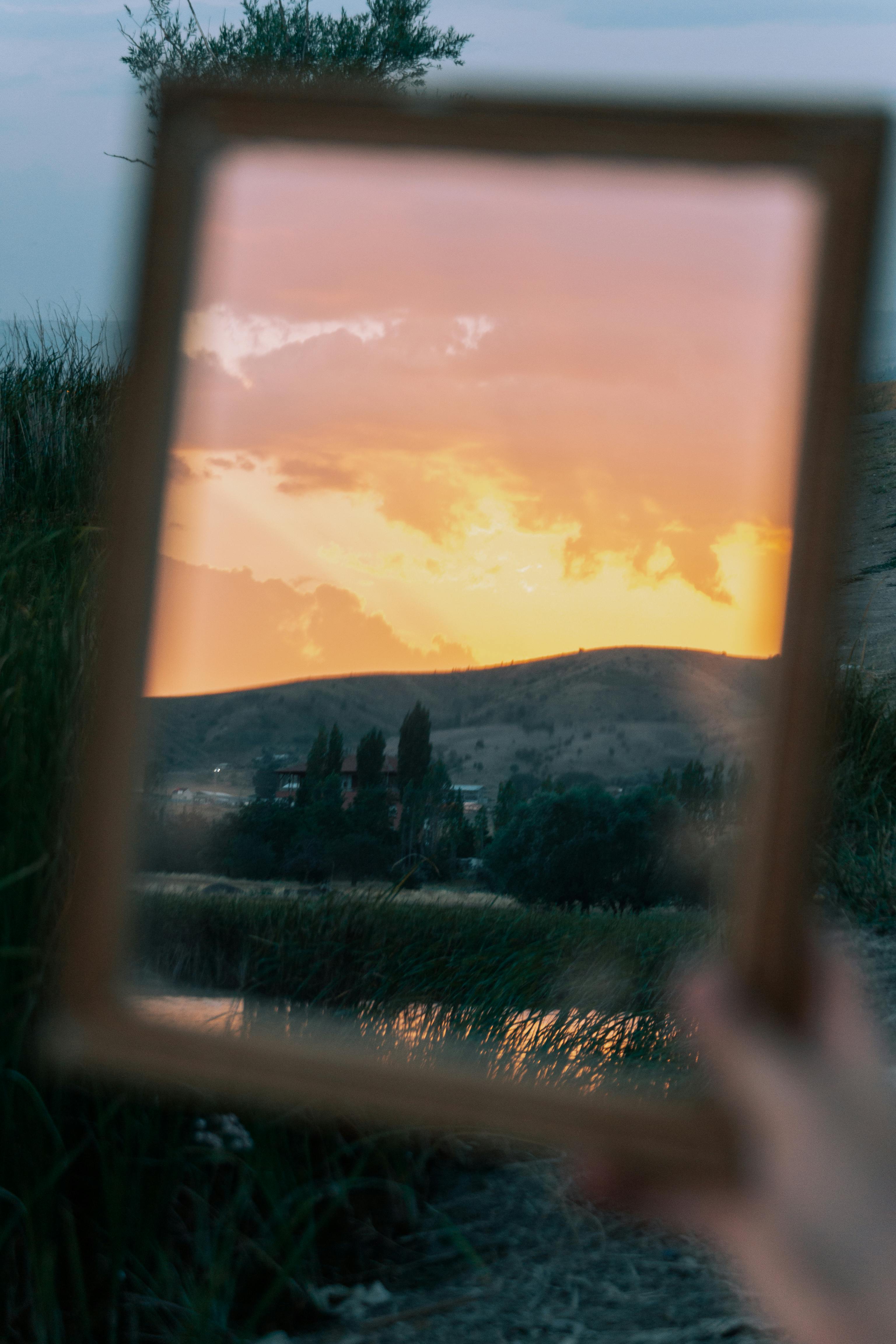 Rectangular Wooden Frame Mirror · Free Stock Photo