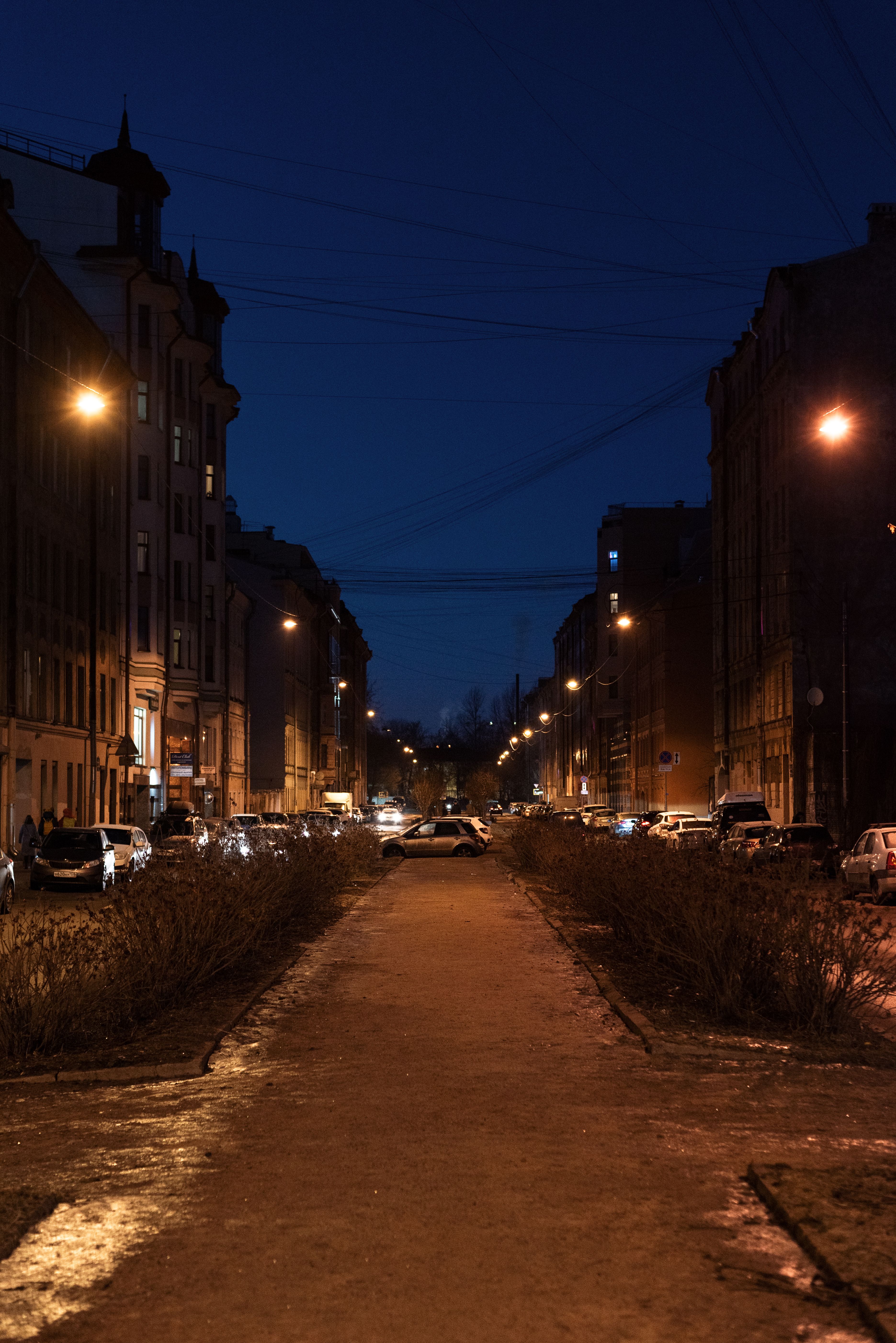 Street Lights near Buildings Illuminated at Night Time · Free Stock Photo