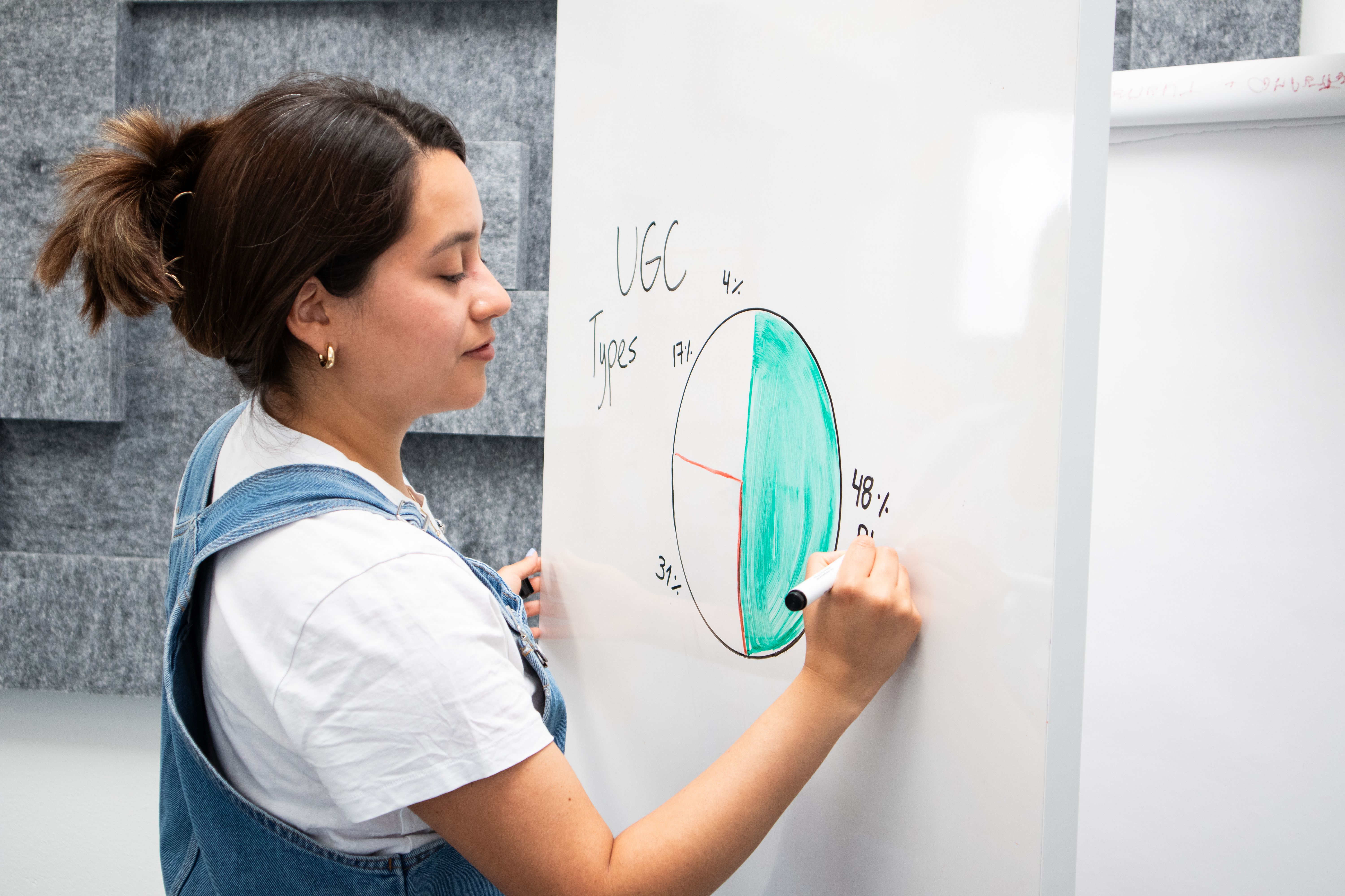 A Woman Drawing on a Whiteboard · Free Stock Photo