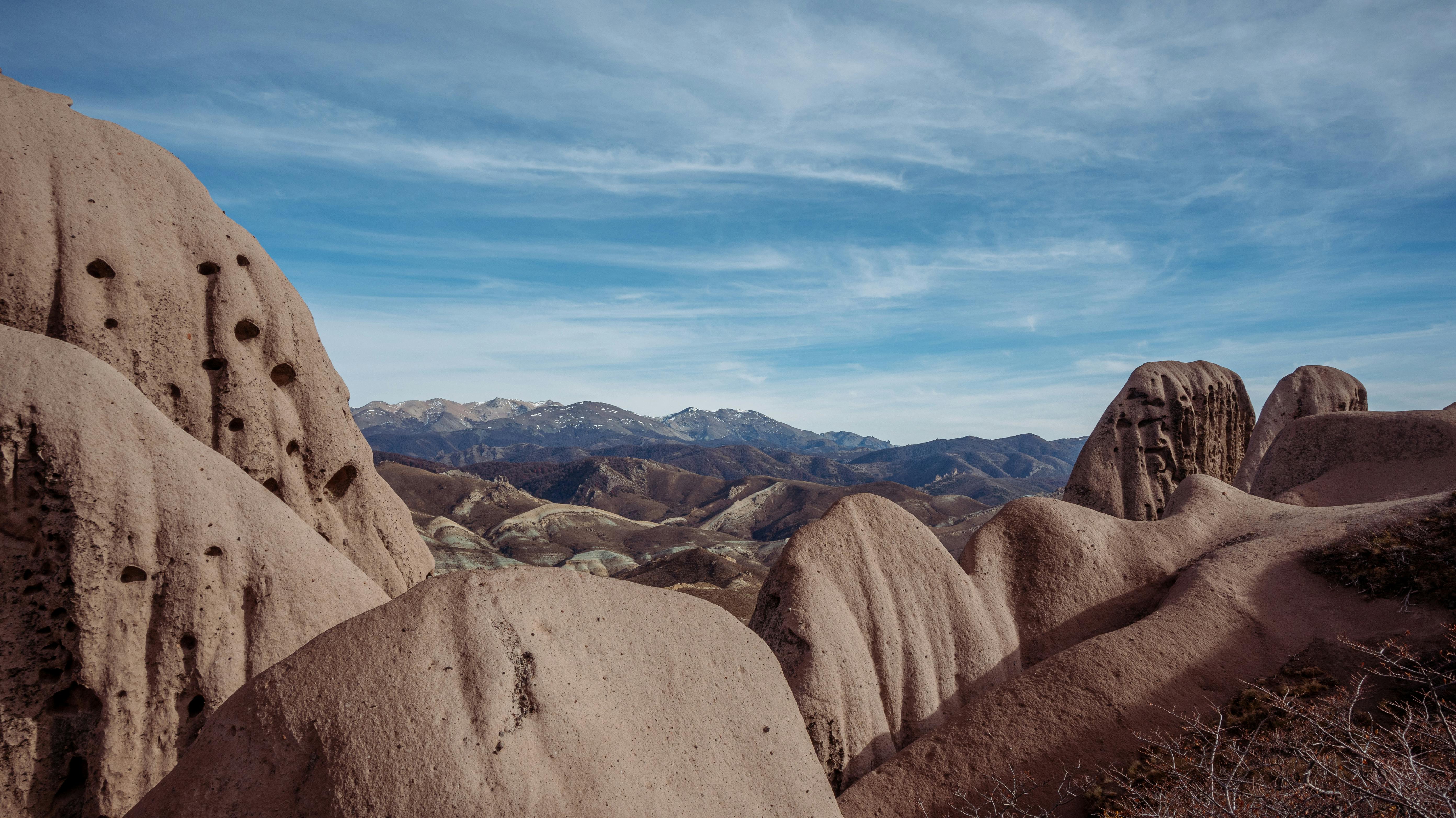 View of Arid Rock Formations in Bariloche, Argentina · Free Stock Photo