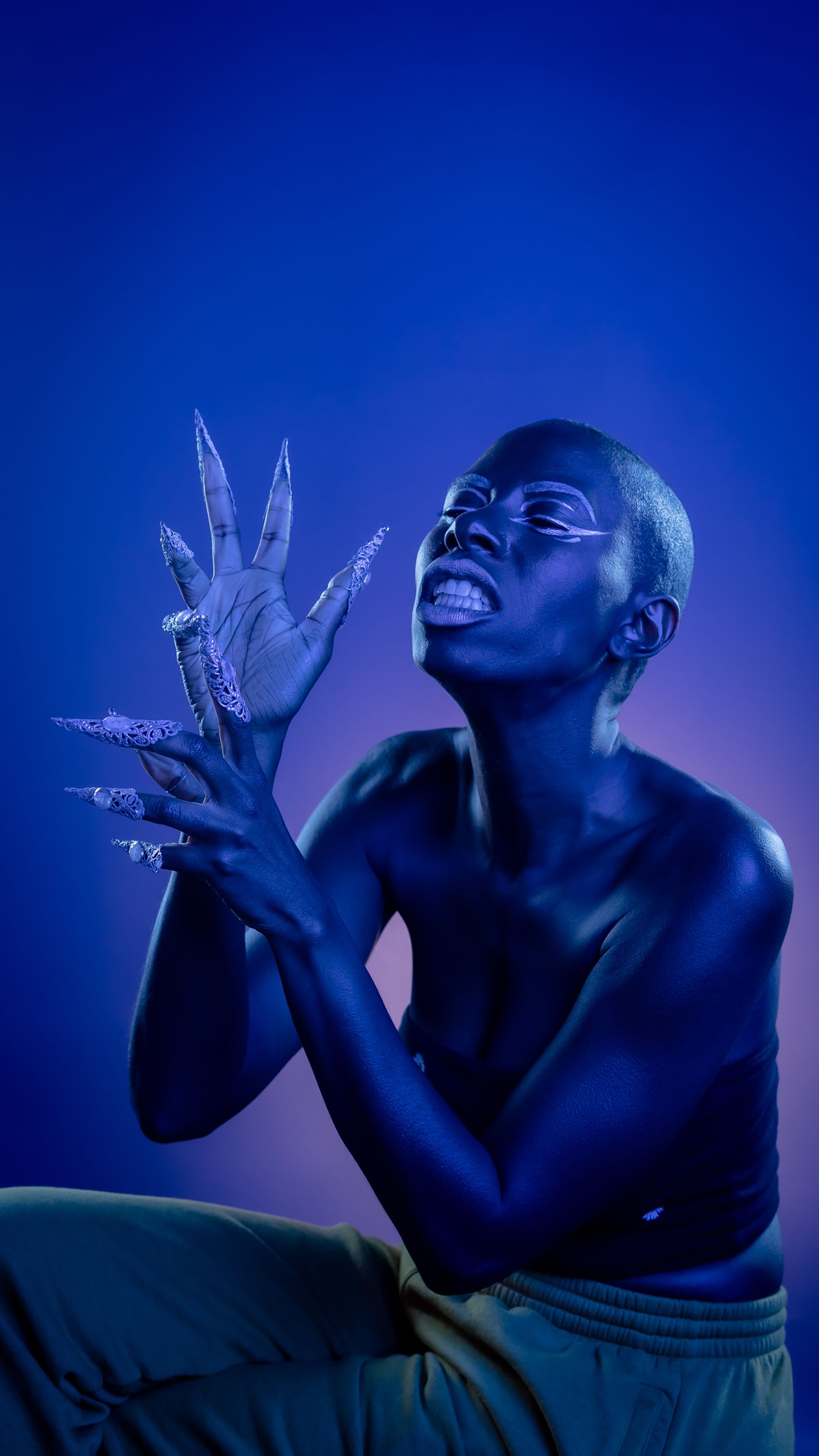 Modelo Azul · Foto de stock gratuita