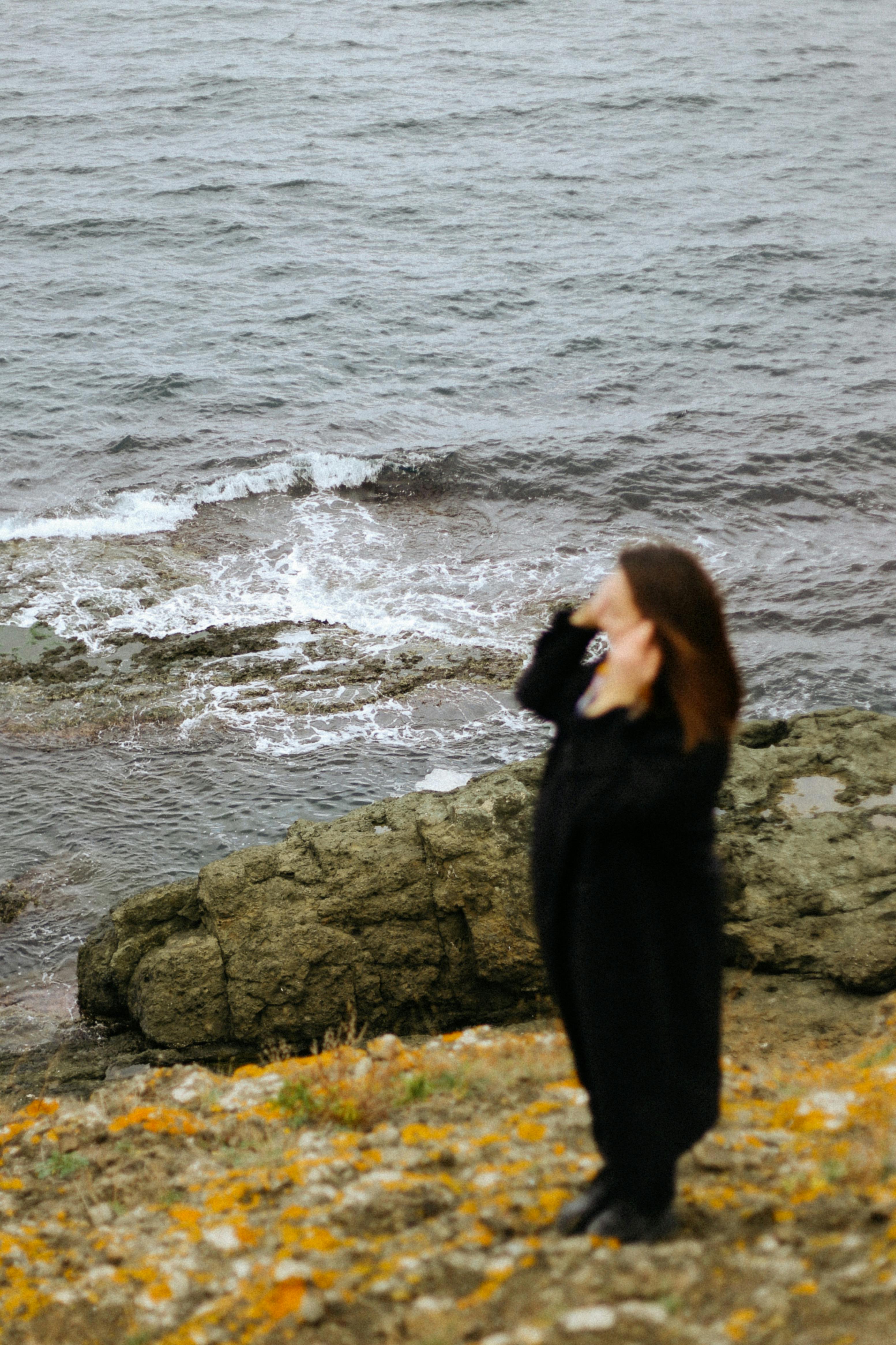 Woman Watching Birds and Landscape · Free Stock Photo
