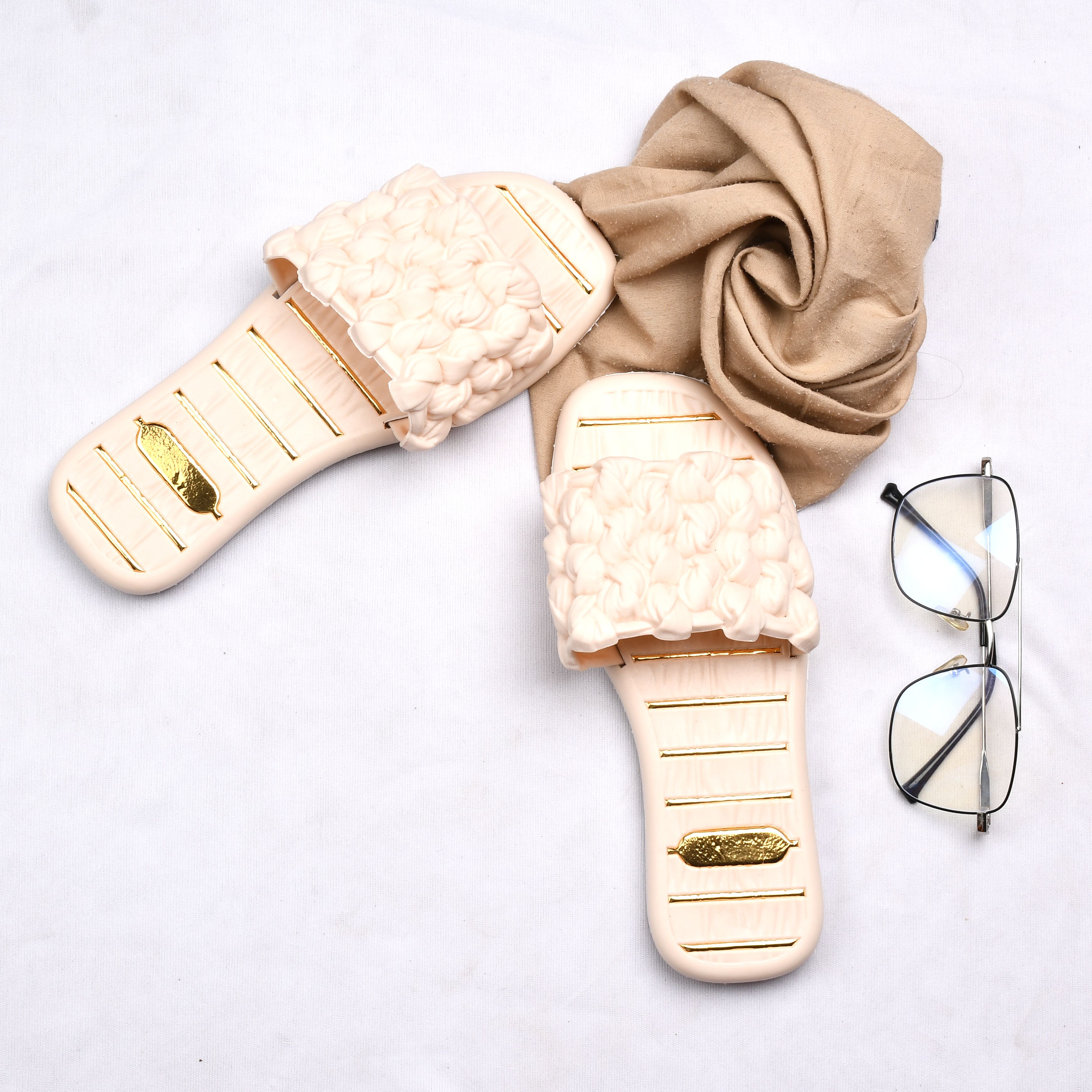 Pair of Slippers and Eyeglasses · Free Stock Photo